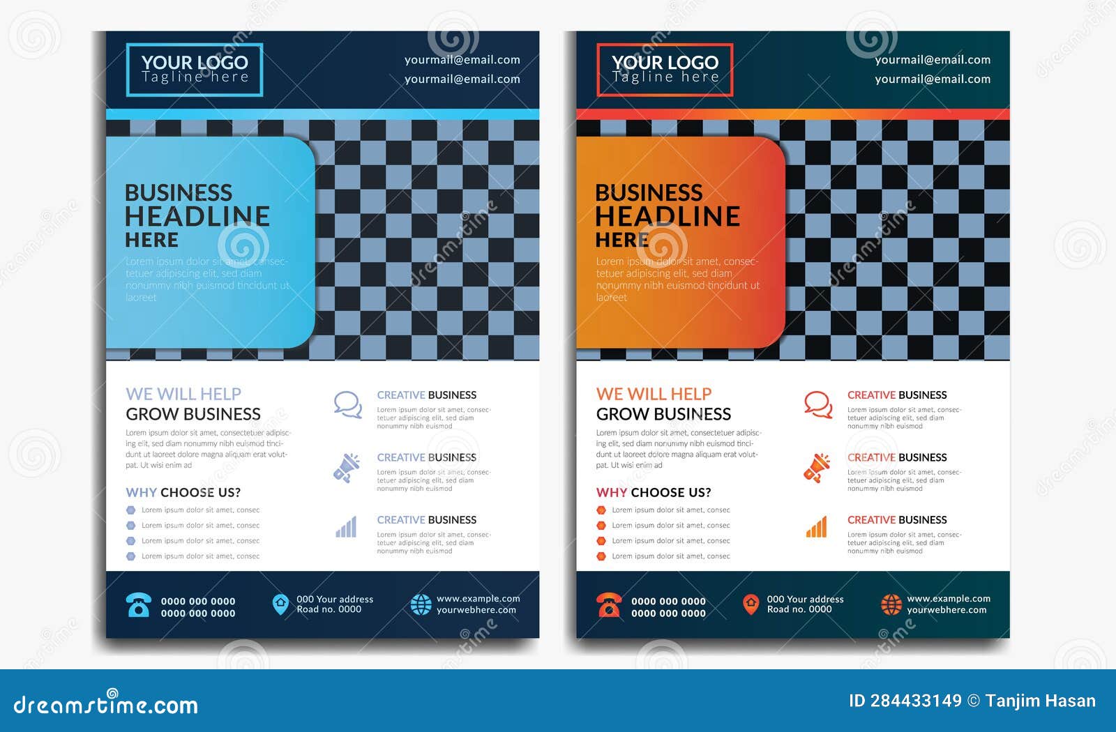 Modern Stylish Flyer Template Design Stock Vector - Illustration of ...