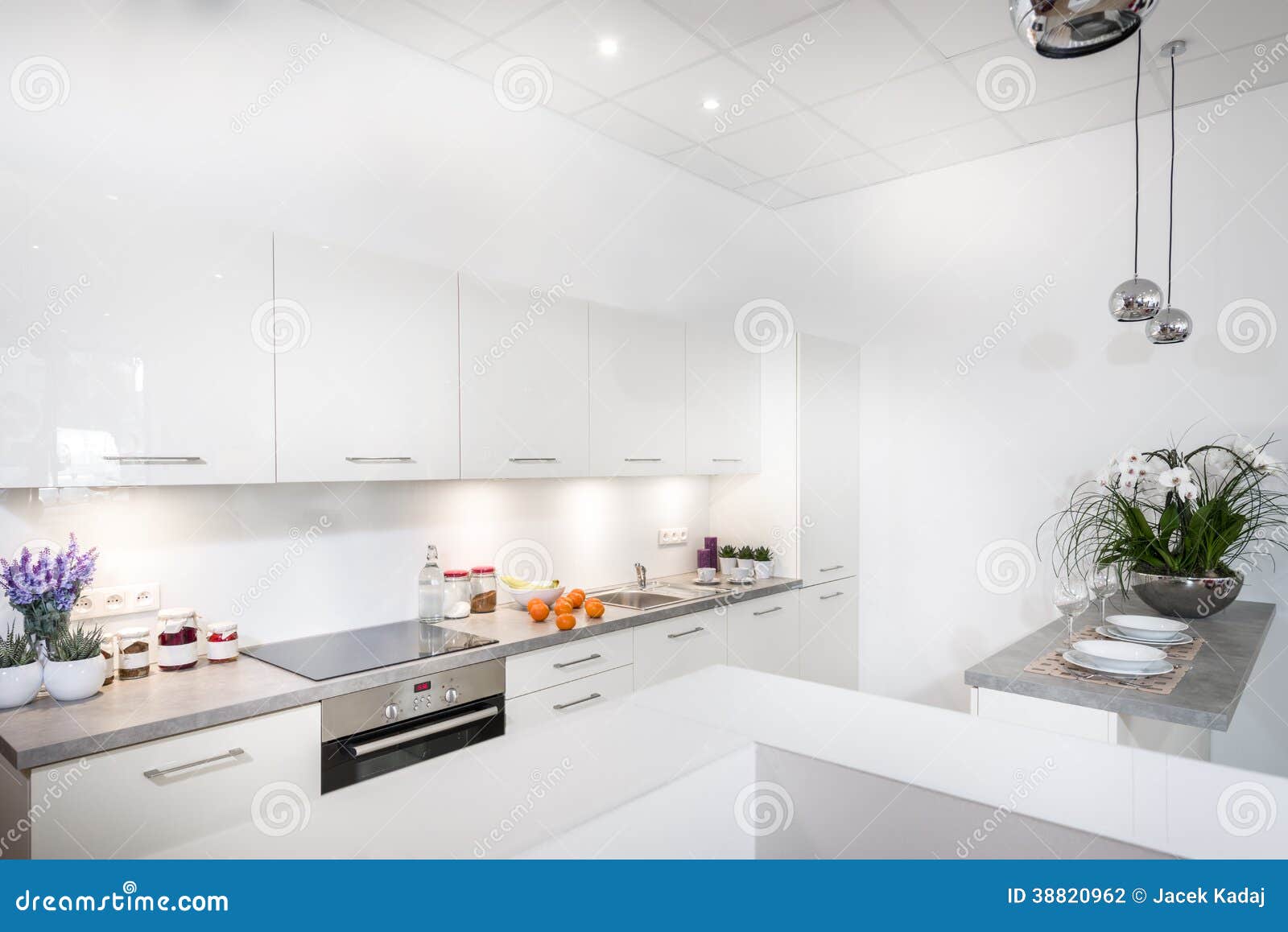 Modern stylish kitchen stock photo. Image of decor, clean - 38820962