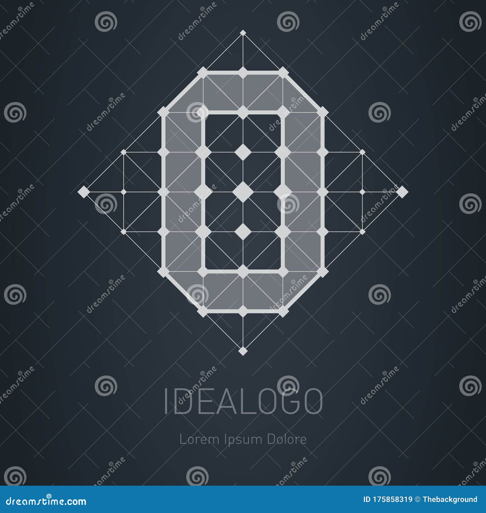 Modern Stylish Logo with Letter O or Number 0 Zero. Design Element with ...