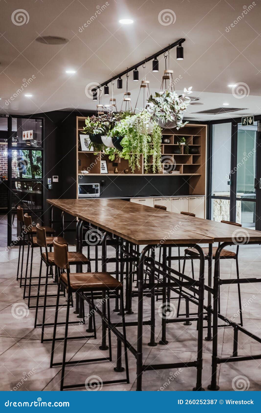 Stylish office interior stock image. Image of apartment - 260252387