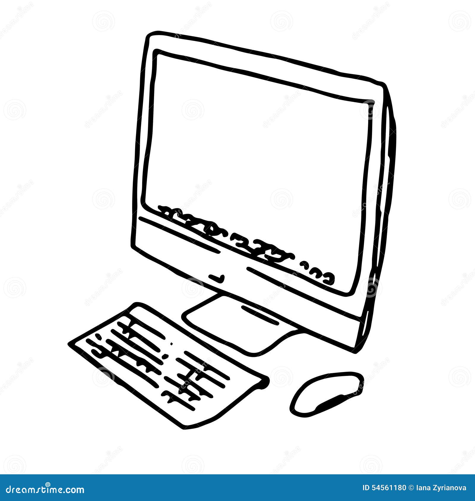 Modern Stylish Personal Computer Stock Vector - Illustration of ...