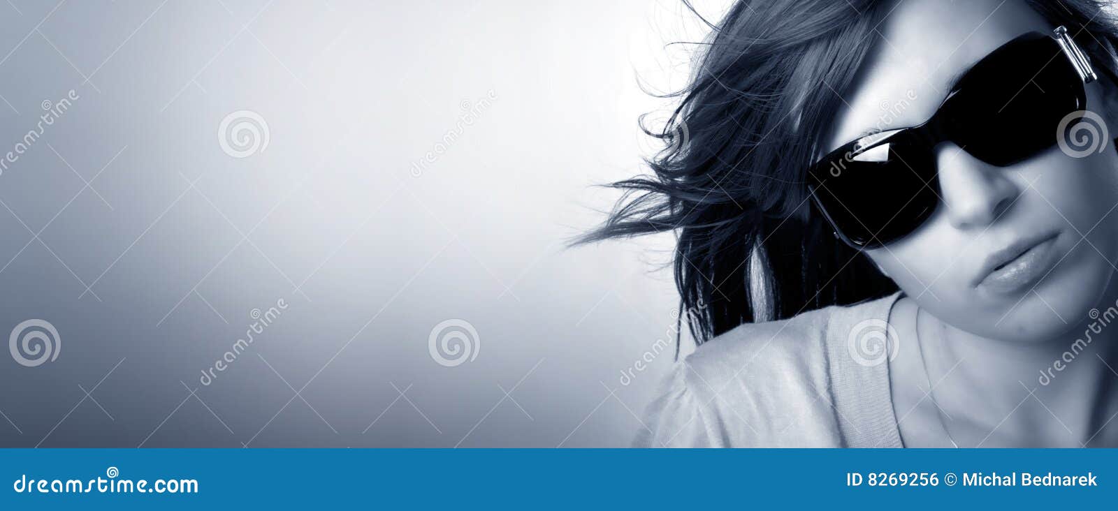 Modern, Stylish Portrait of Young Woman Stock Photo - Image of clean ...