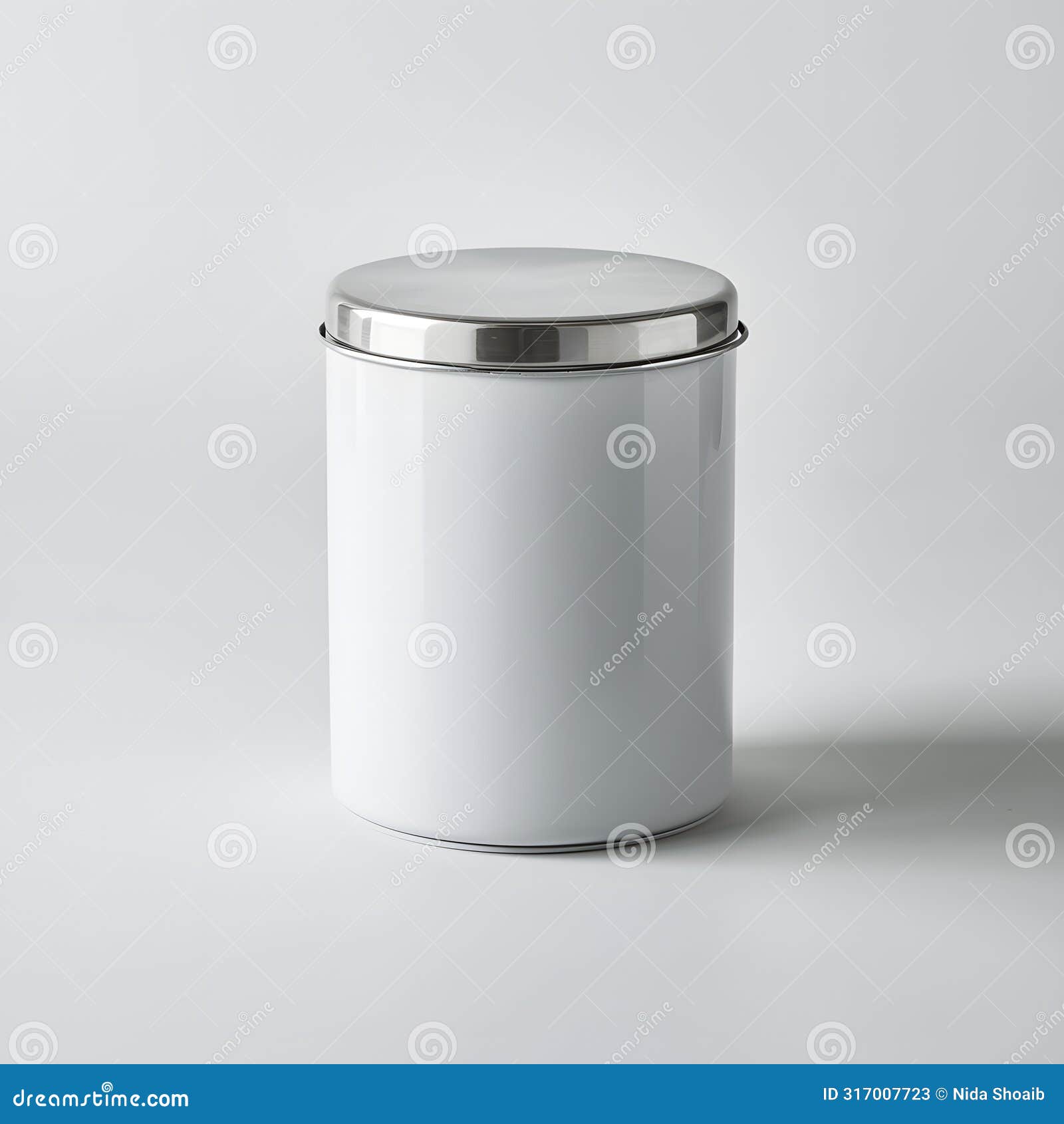 Modern, Stylish, and Secure White Cylinder with Reflective Surface and ...