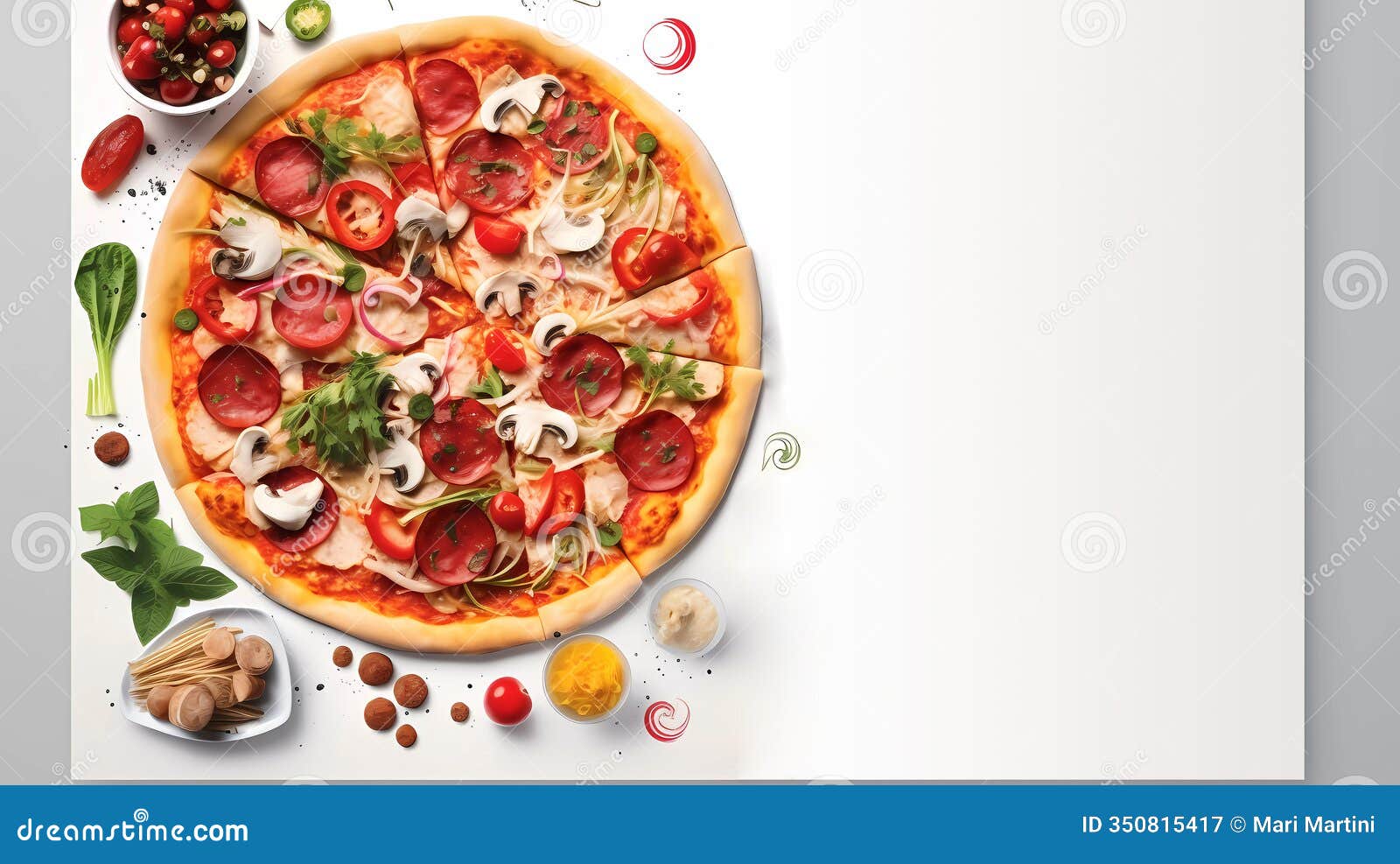 Customizable Pepperoni Pizza Party Invitation Background Template 5x7 ...