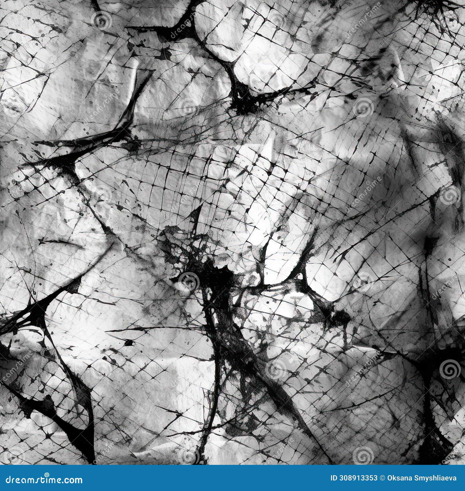 Modern Stylish Texture of Mesh Seamless Pattern. Intricate Black White ...