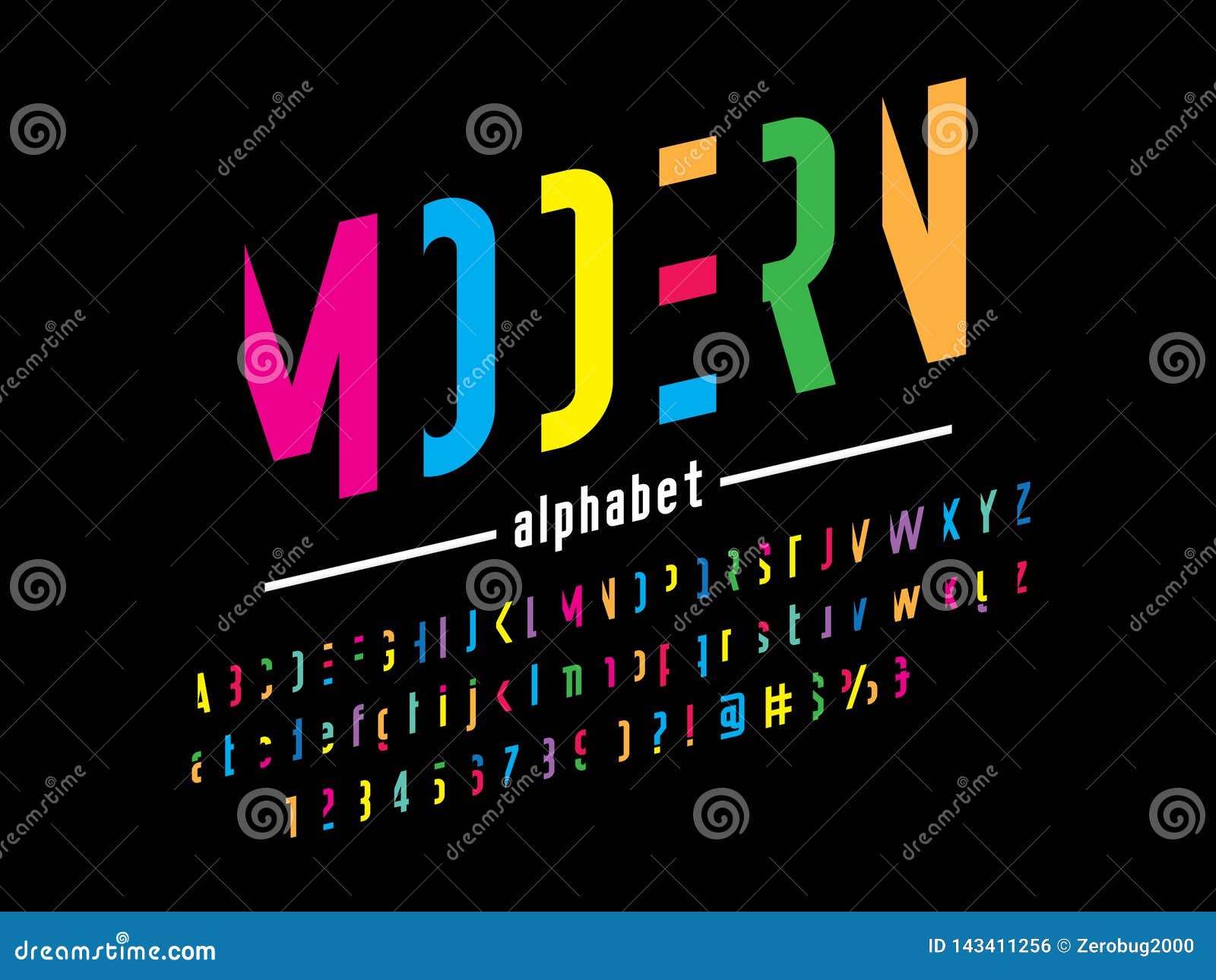 Stylized font stock vector. Illustration of symbol, font - 143411256