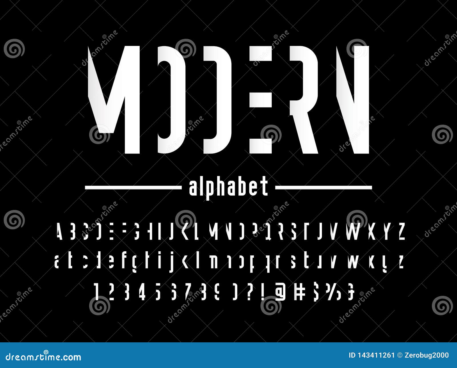 Stylized font stock vector. Illustration of sleek, abstract - 143411261