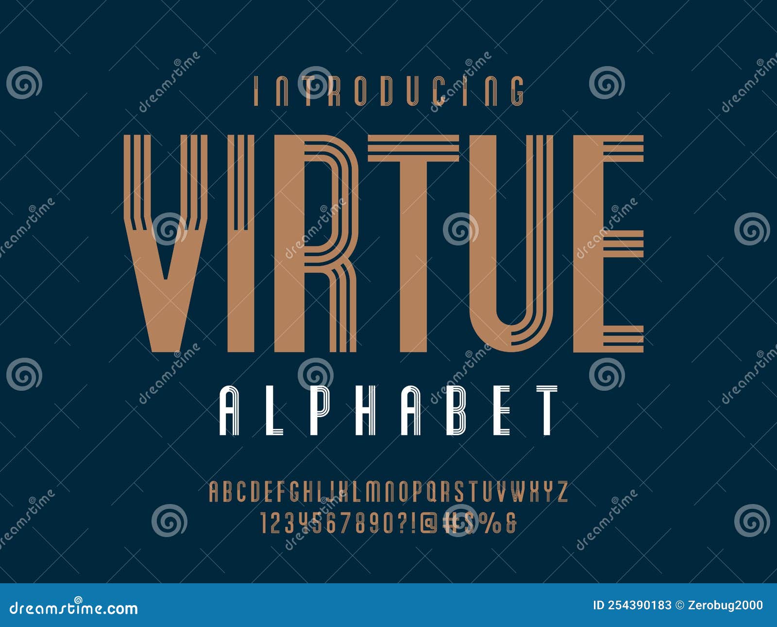 Stylized Blocky Font Vector Illustration | CartoonDealer.com #252963922