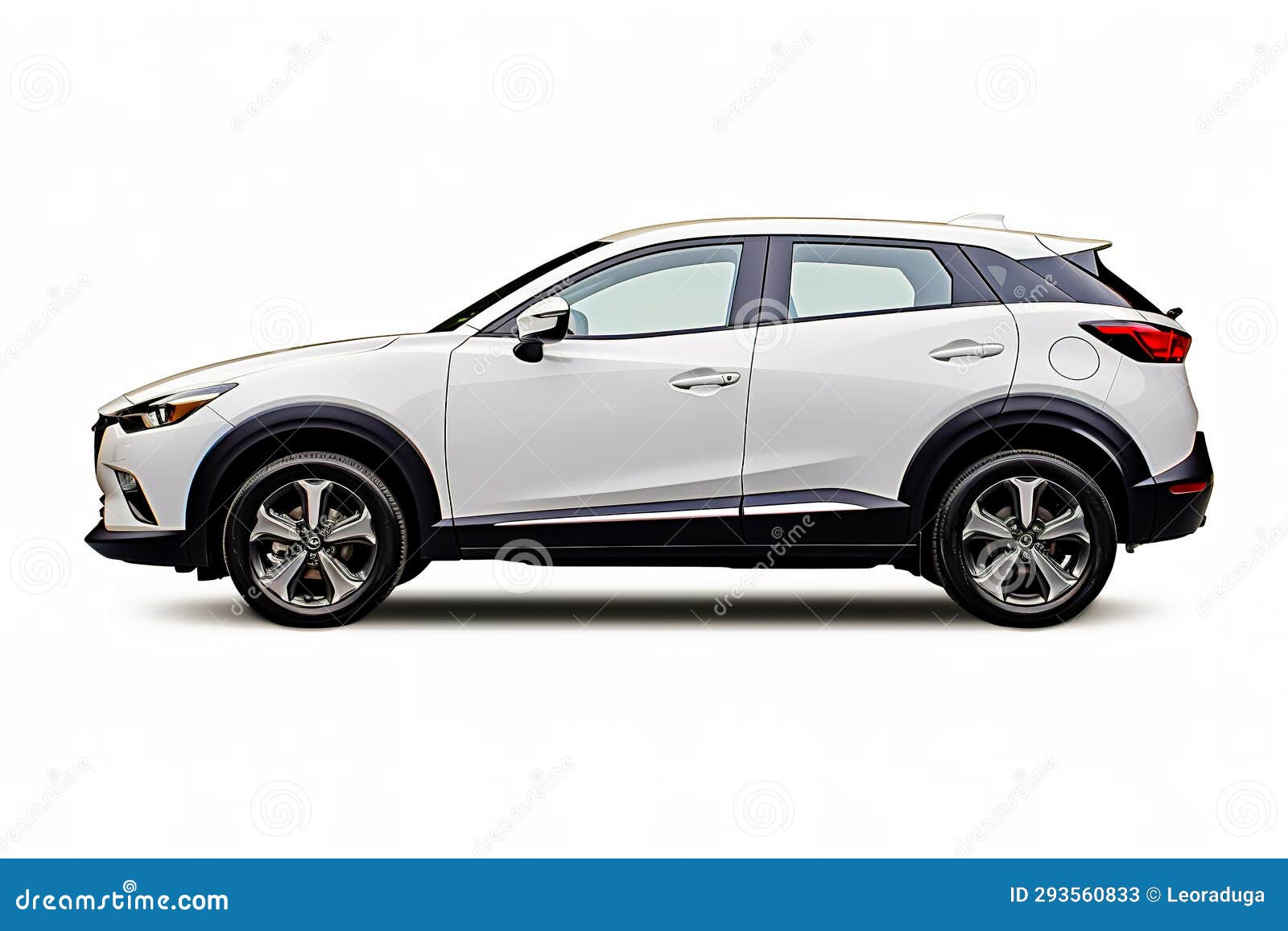 Modern Subcompact City Car Mockup. Side, Top, Front And Rear View Of ...