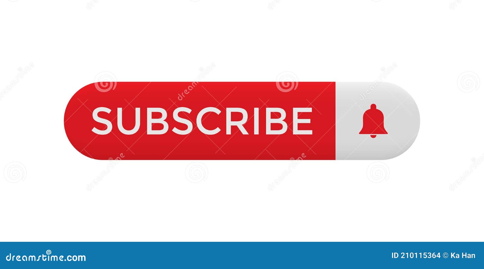 Modern Subscribe Button Vector Illustration For Channel Subscriptions ...