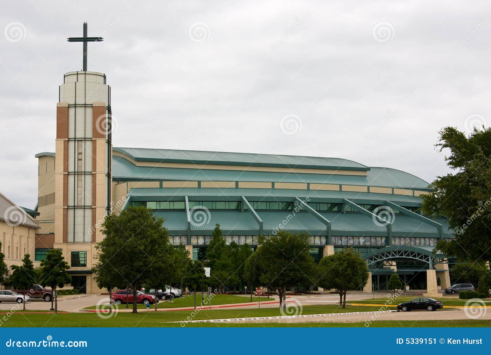 Modern Suburban Church stock image. Image of christianity - 5339151