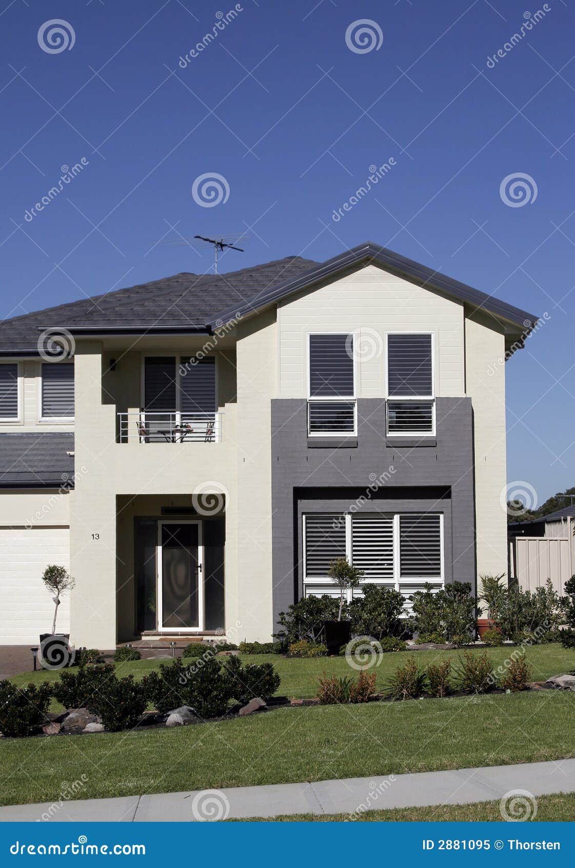Modern Suburban House stock image. Image of suburb, door - 2881095