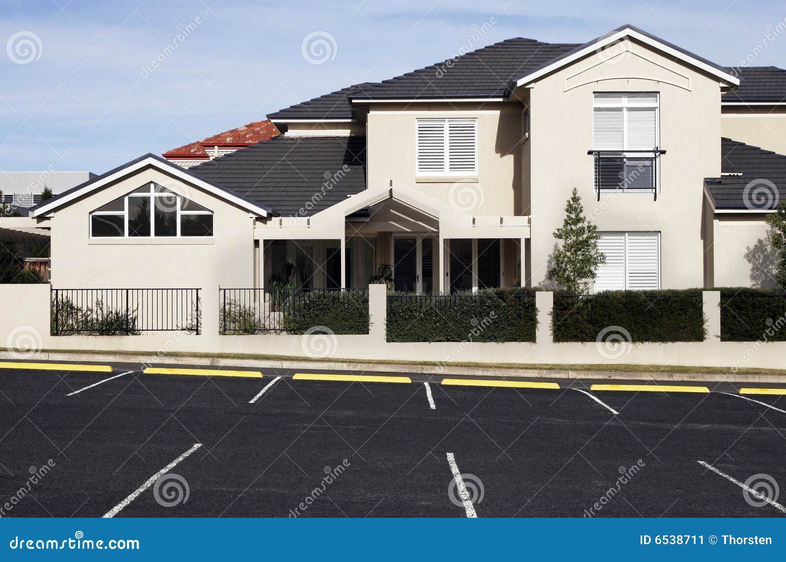 Modern Suburban House stock image. Image of house, facade - 6538711