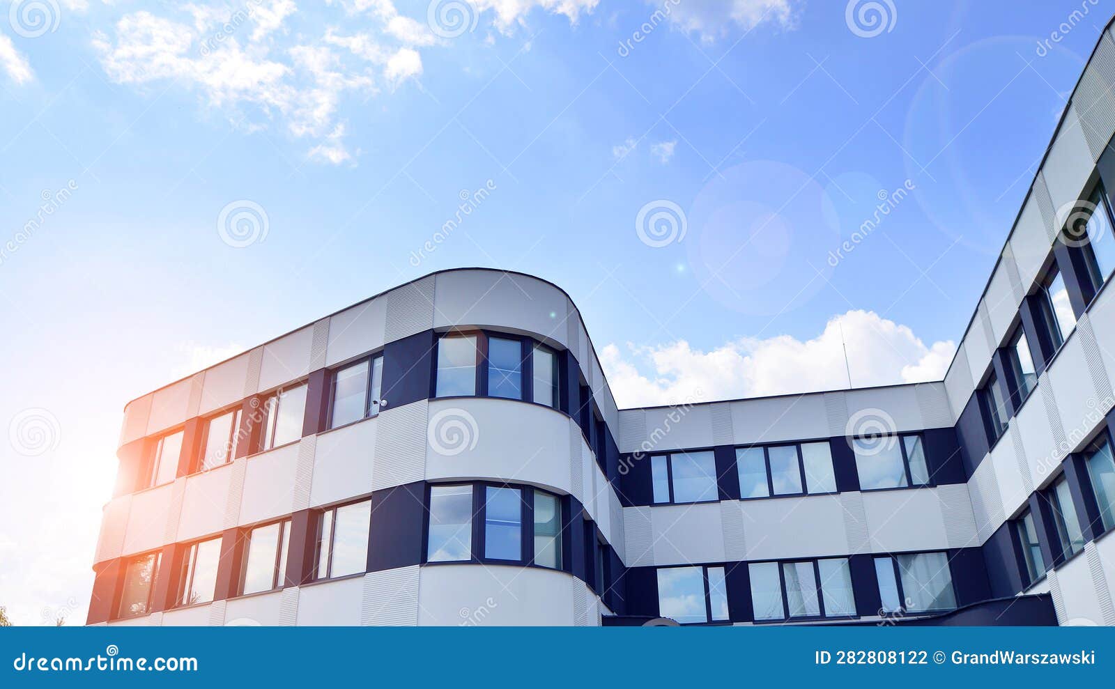 Modern Suburban Low Rise Office Building. Stock Photo - Image of home ...