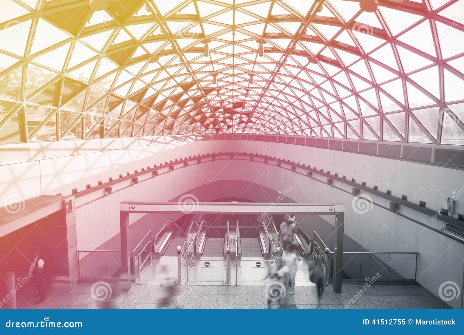 Modern subway interior stock image. Image of building - 41512755