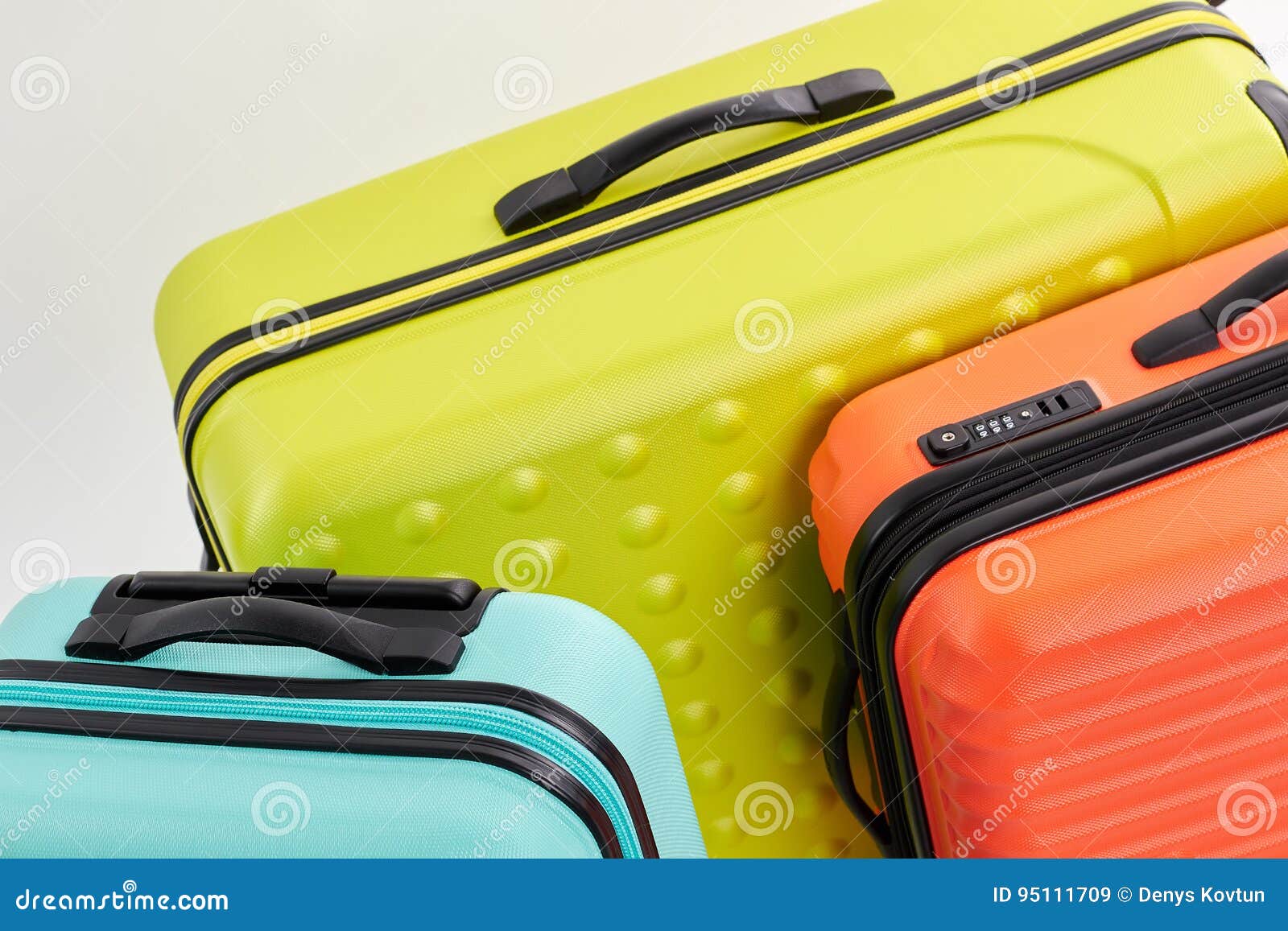 Modern Suitcases for Travelling Macro. Stock Image - Image of ...