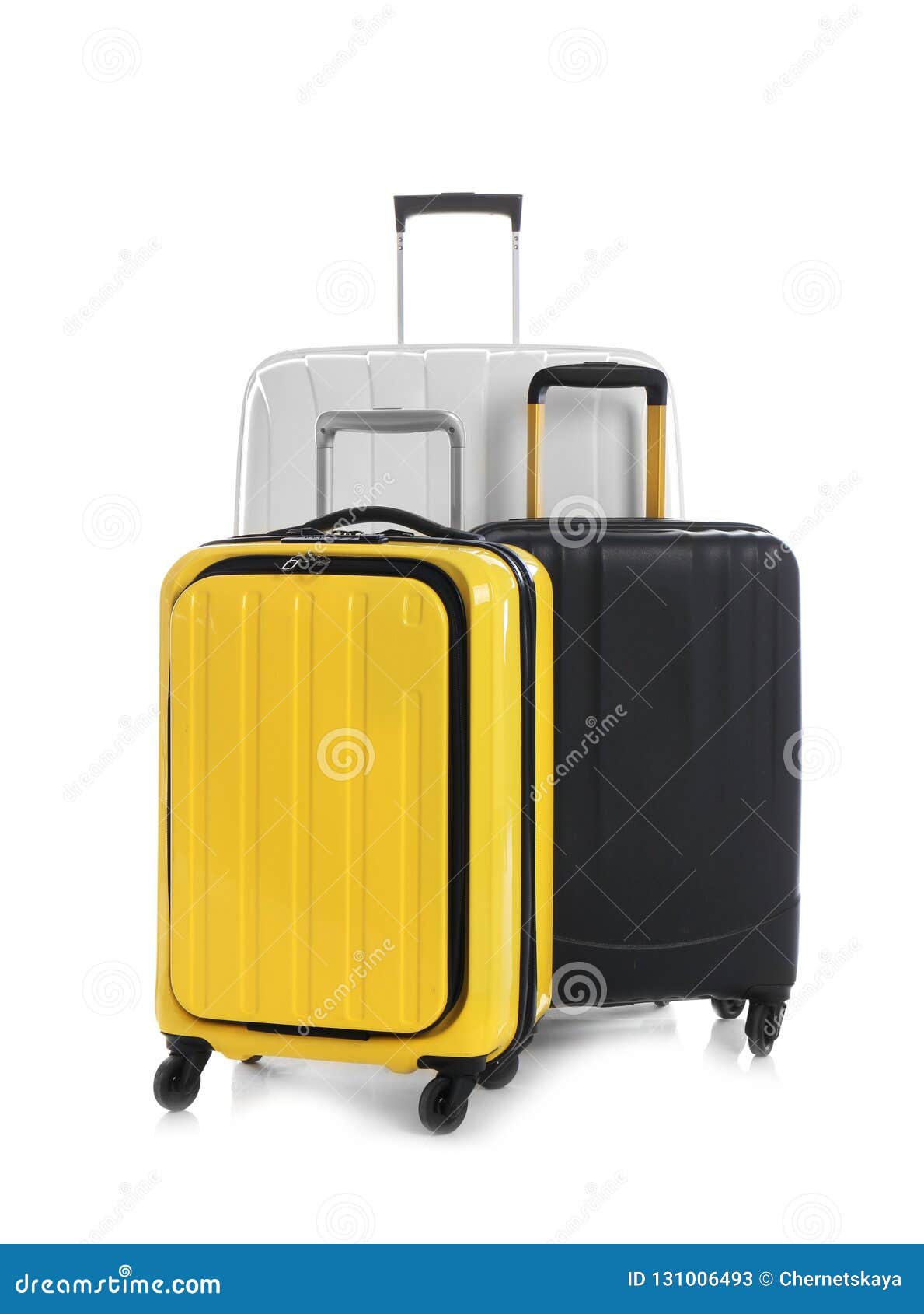 Modern Suitcases for Travelling Stock Image - Image of destinations ...