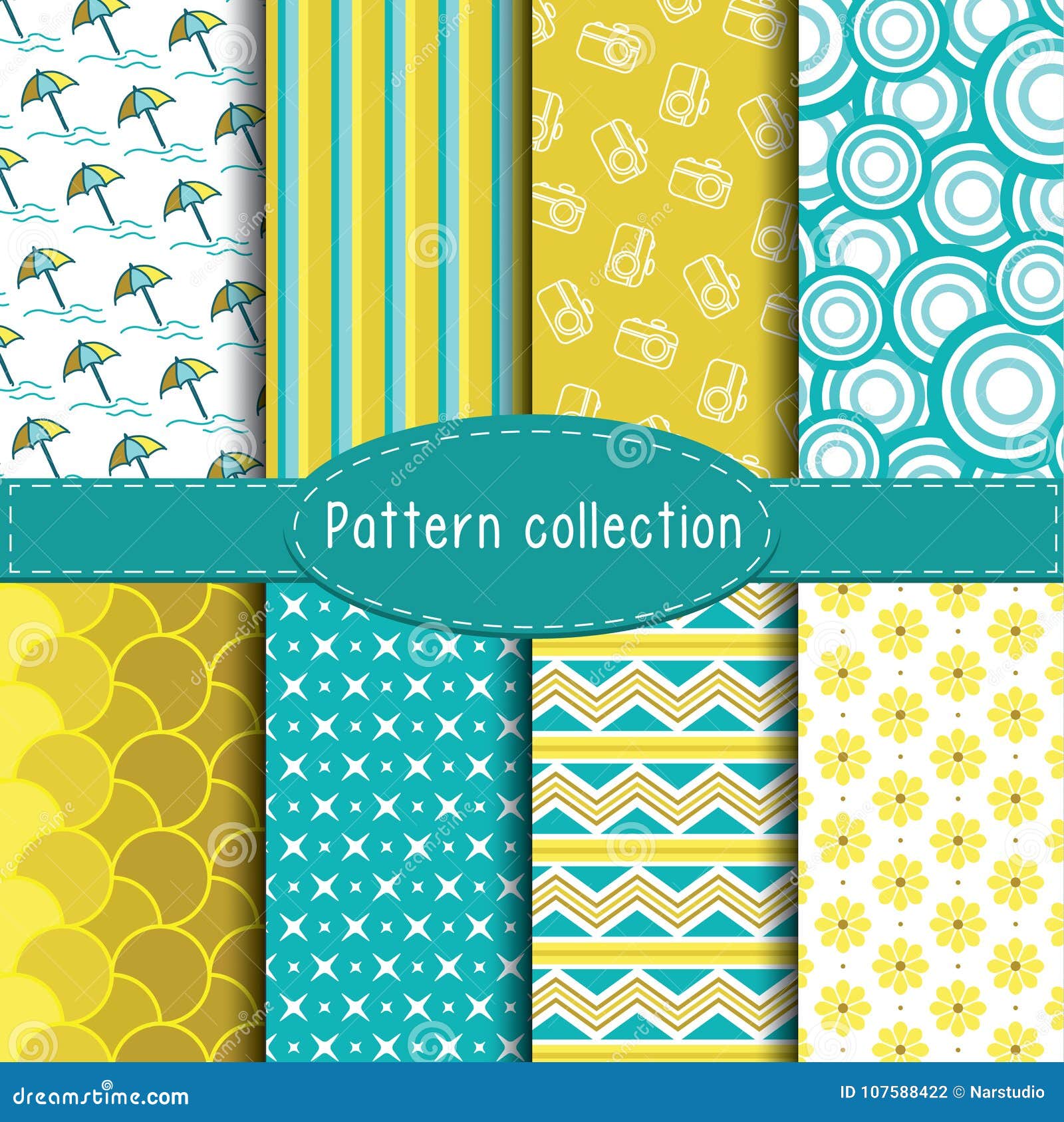 Modern summer pattern. stock illustration. Illustration of green ...