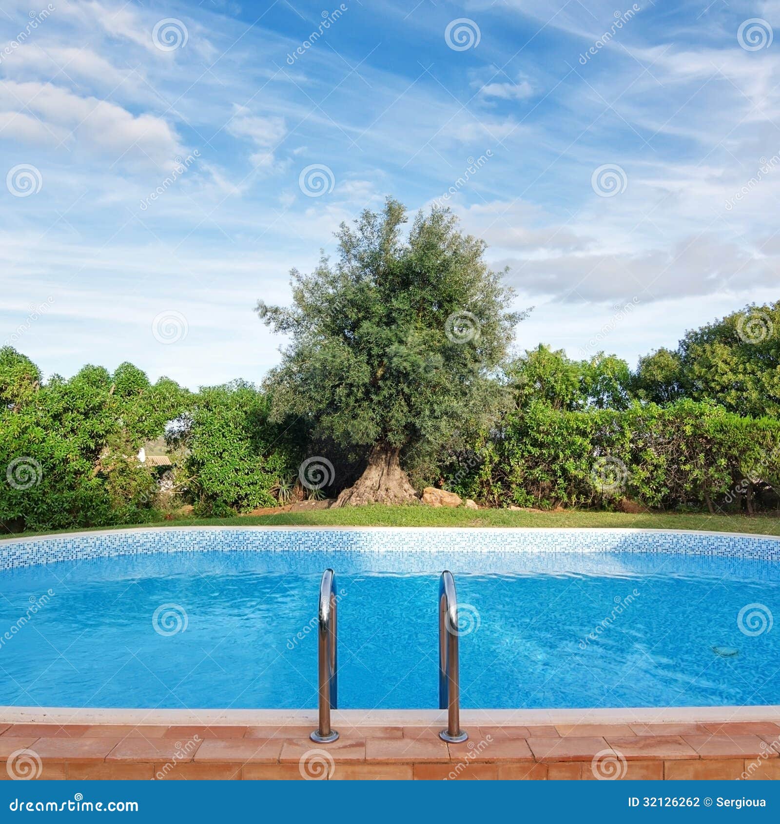 Modern Summer Swimming Pool. for Relaxation and Swimming Stock Photo ...