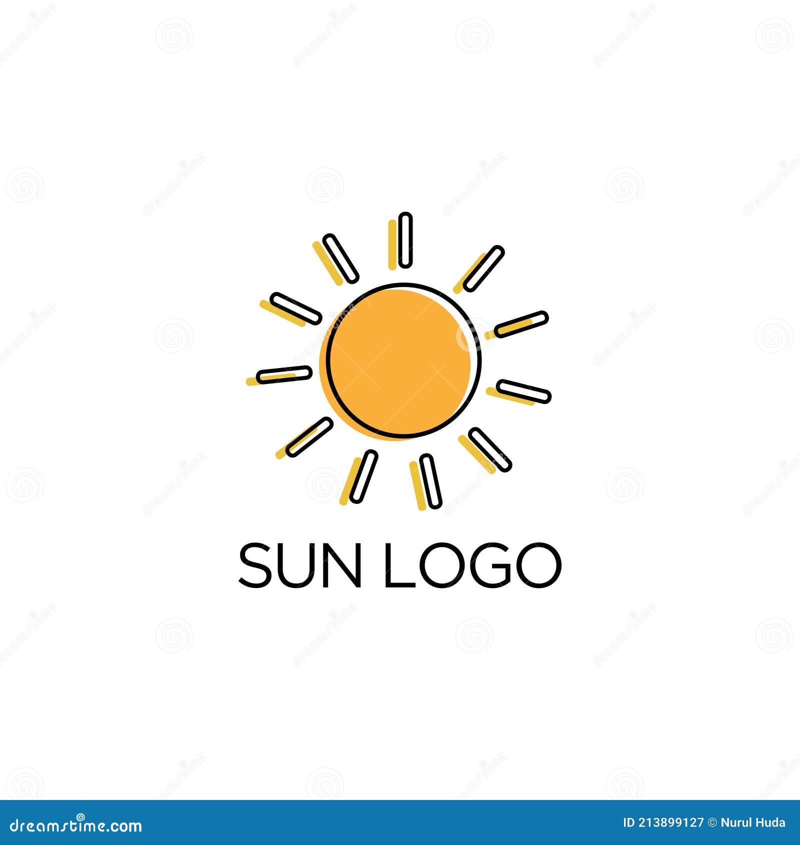 Modern Sun Logo Illustration Template Icon Vector Stock Vector ...
