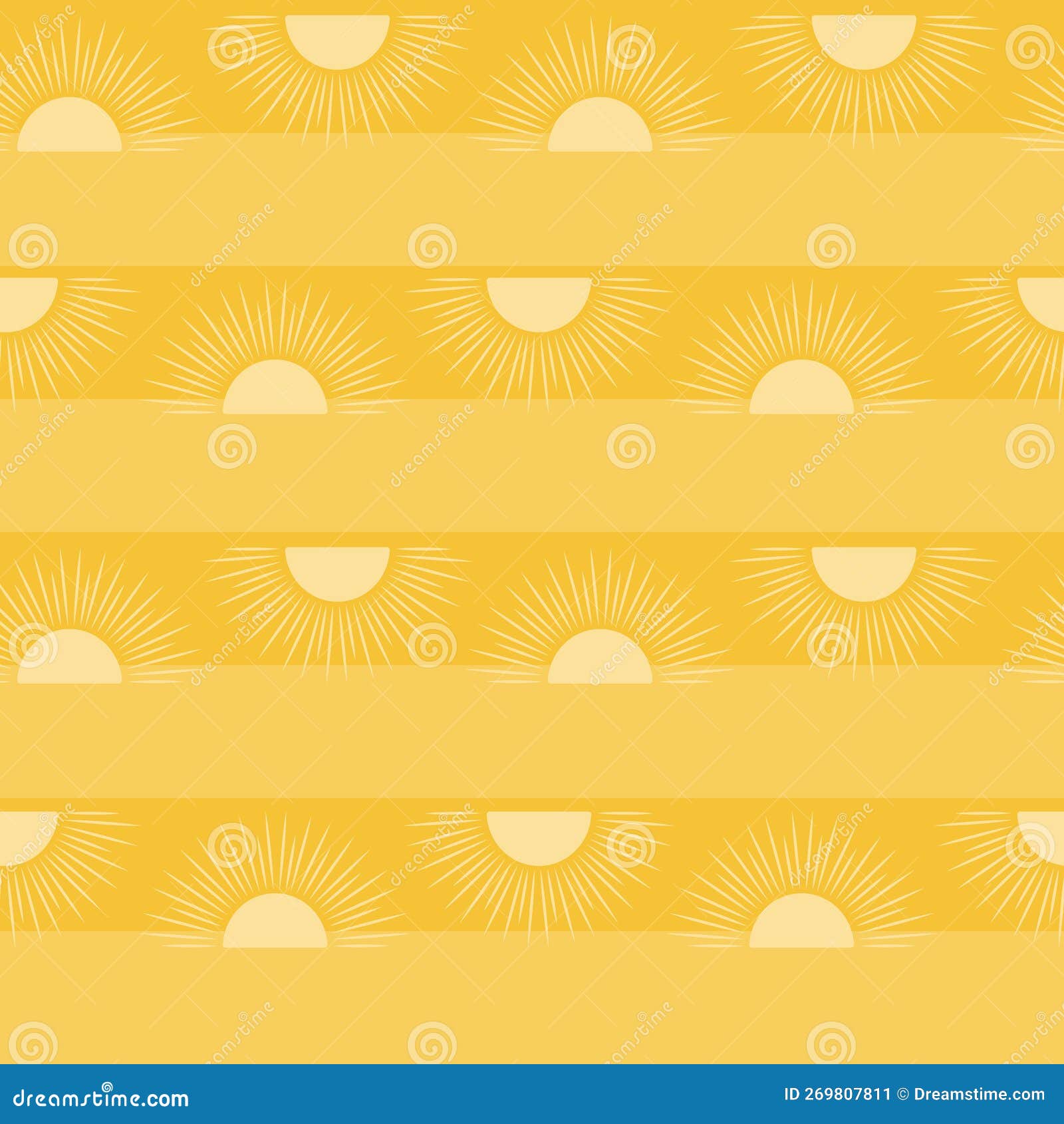 Modern Sun and Ray Seamless Pattern Design.Hand Drawn Background Stock ...