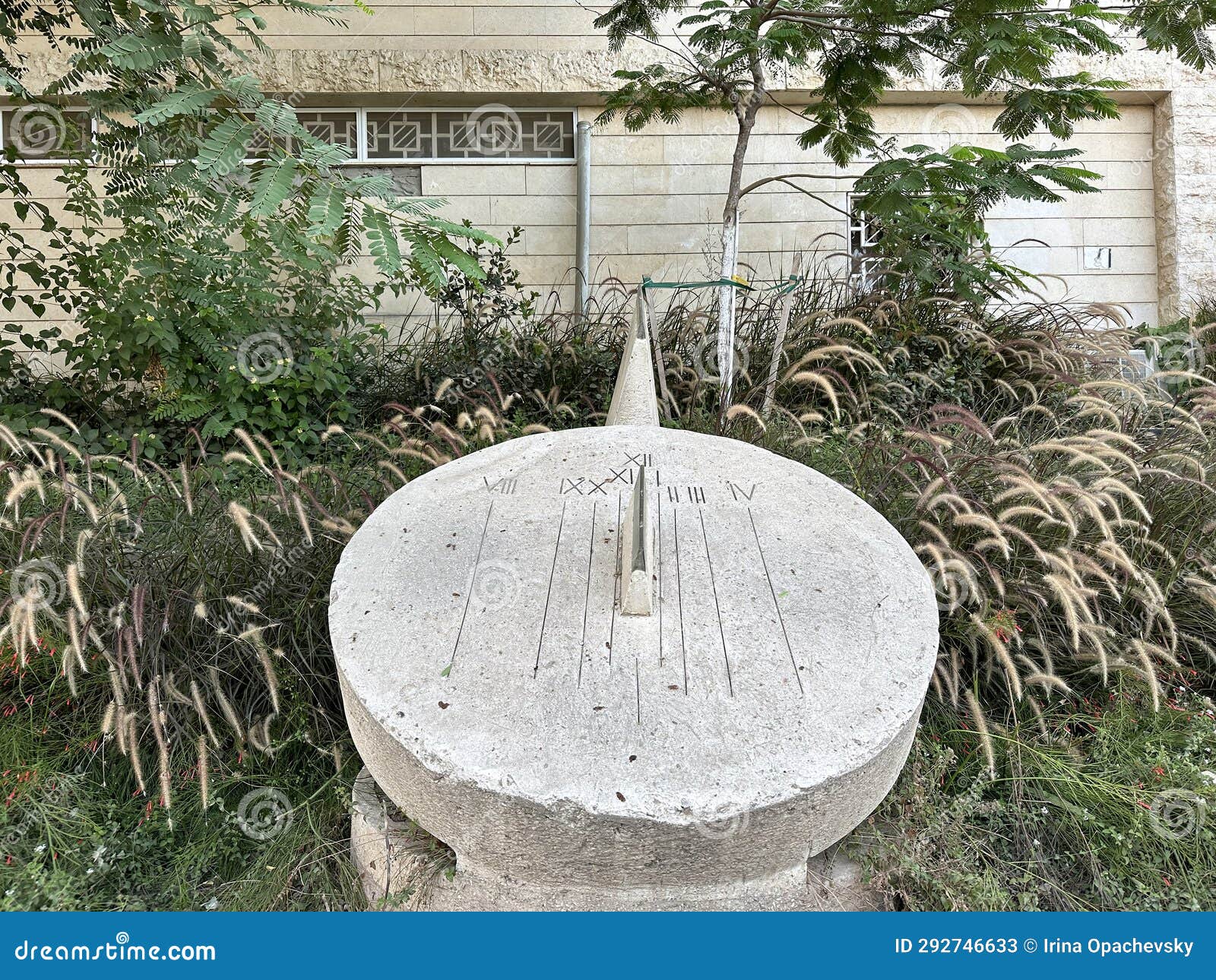 Modern Sundial Made of Stone Editorial Stock Photo - Image of israel ...