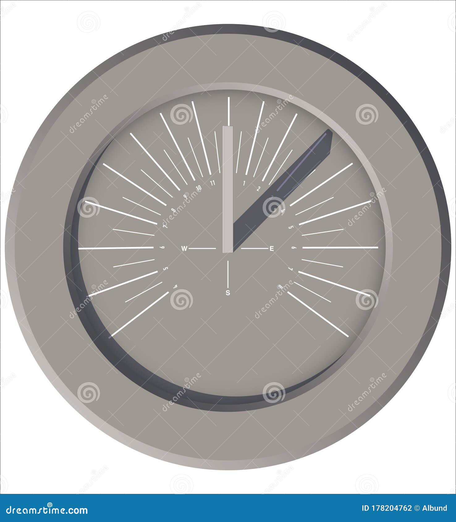 Sundial. Sun Clock. Black And White Hand Drawn Vector. | CartoonDealer ...