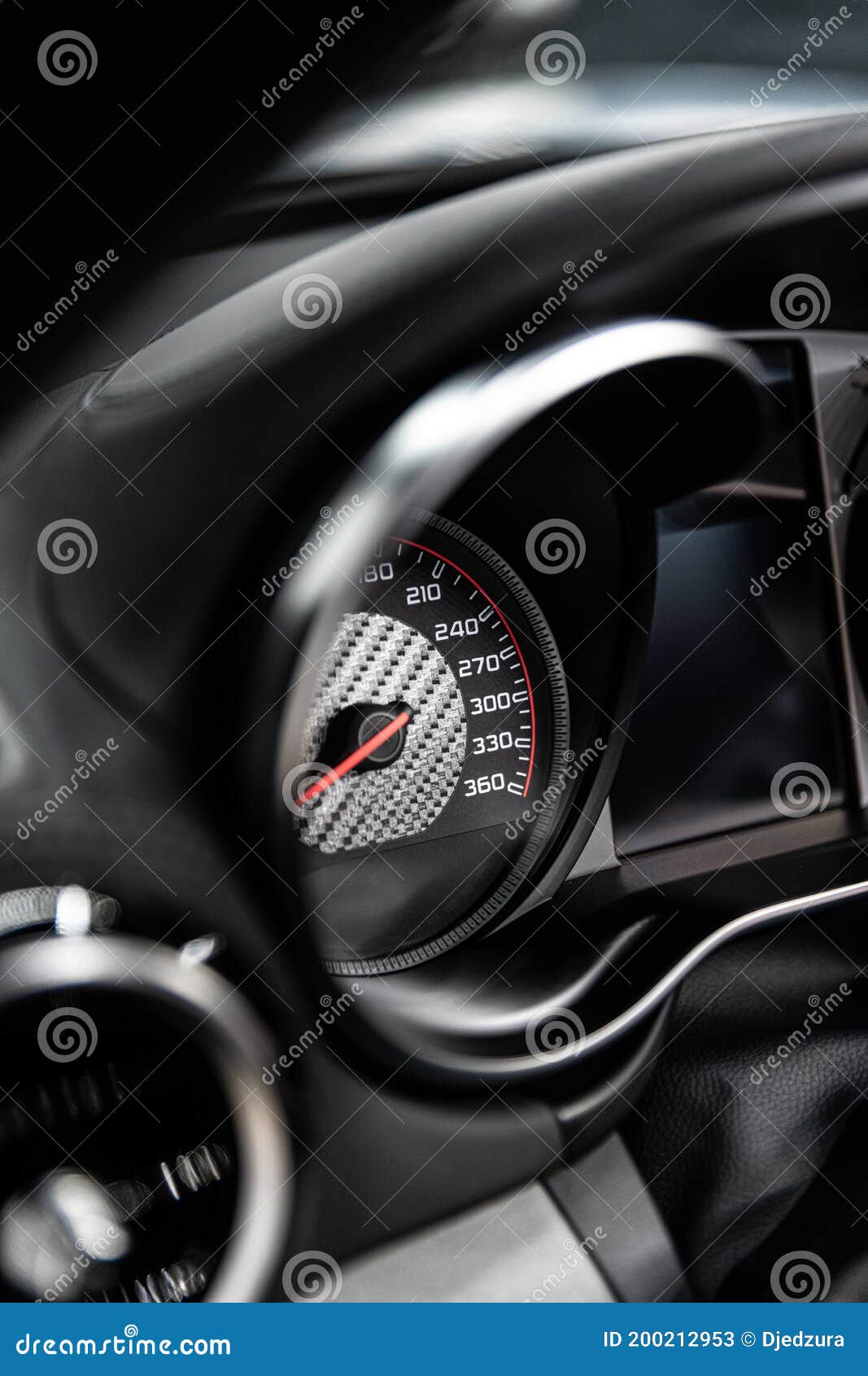 Modern Super Sports Car Speedometer Stock Image - Image of speeding ...