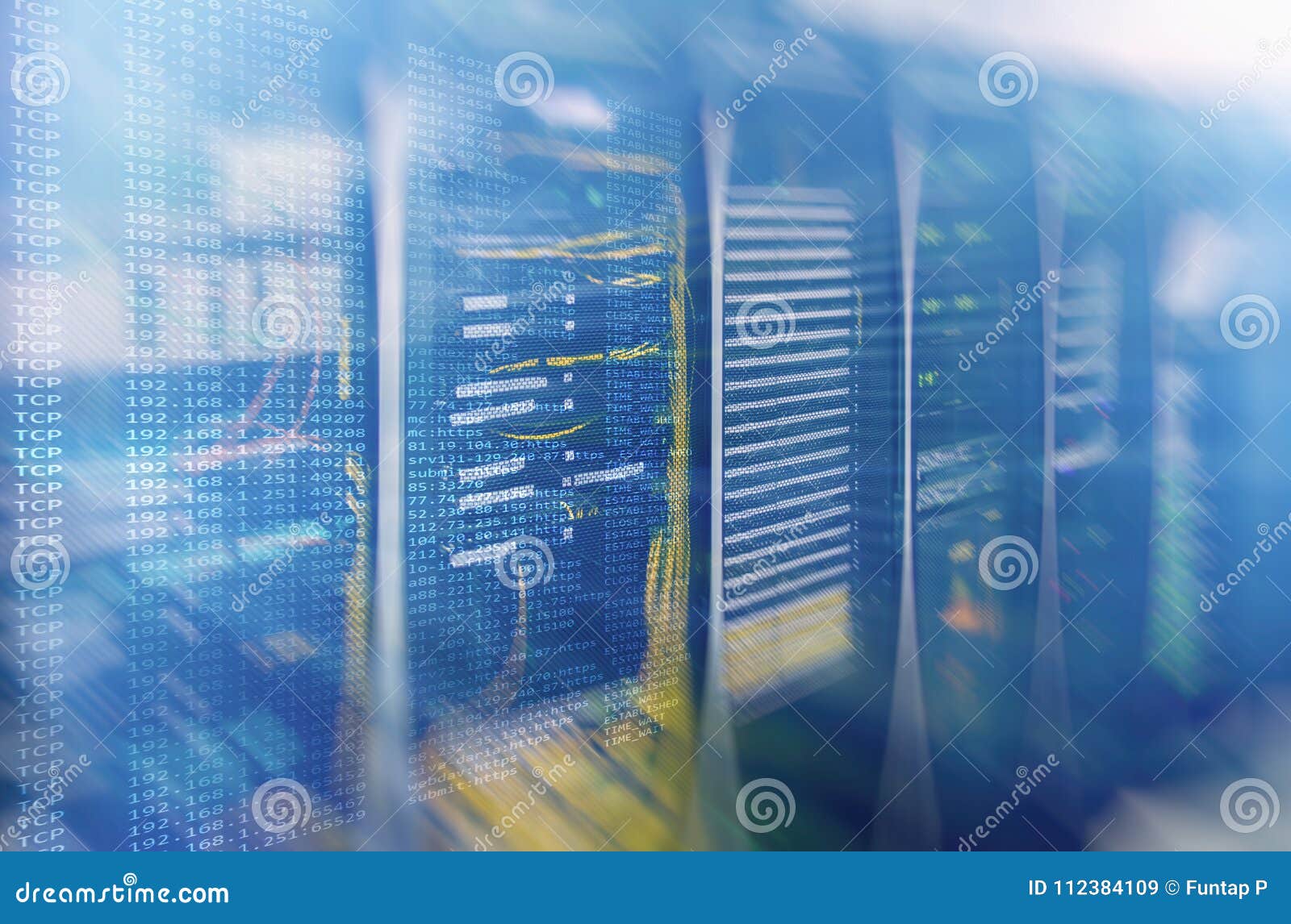 Modern Supercomputers In Computational Data Center Stock Image Image Of Connection Audio