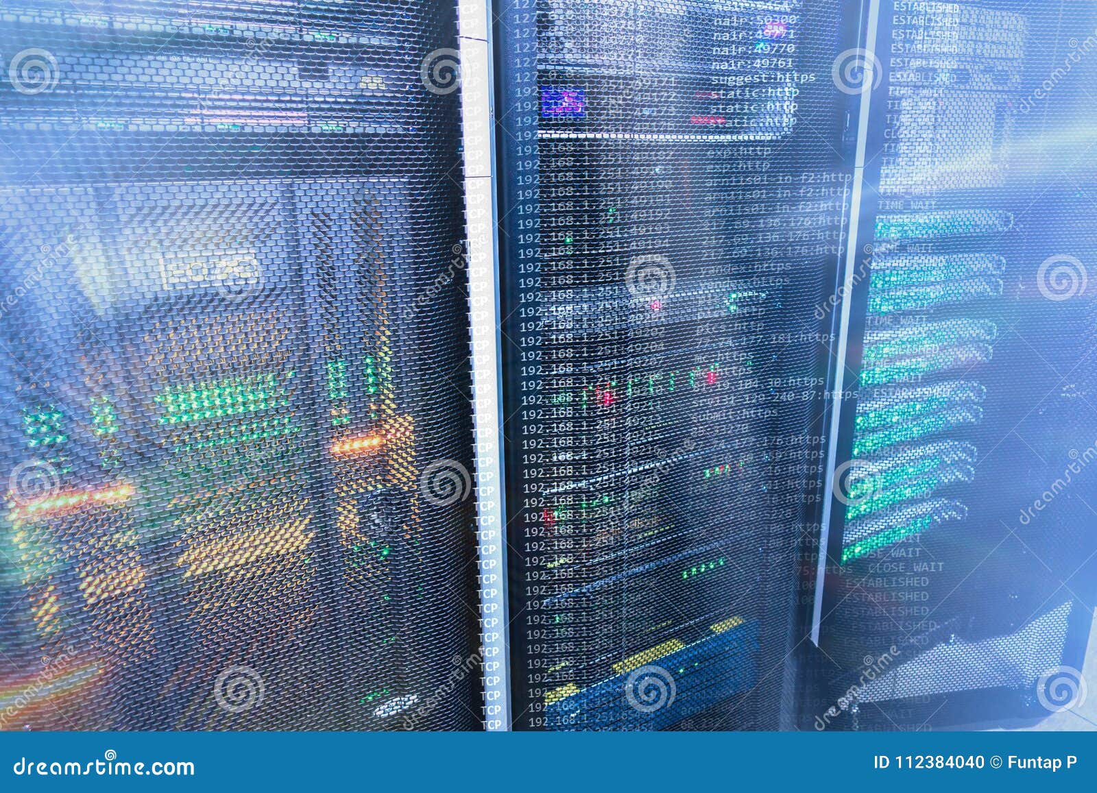 Modern Supercomputers in Computational Data Center. Stock Photo - Image ...