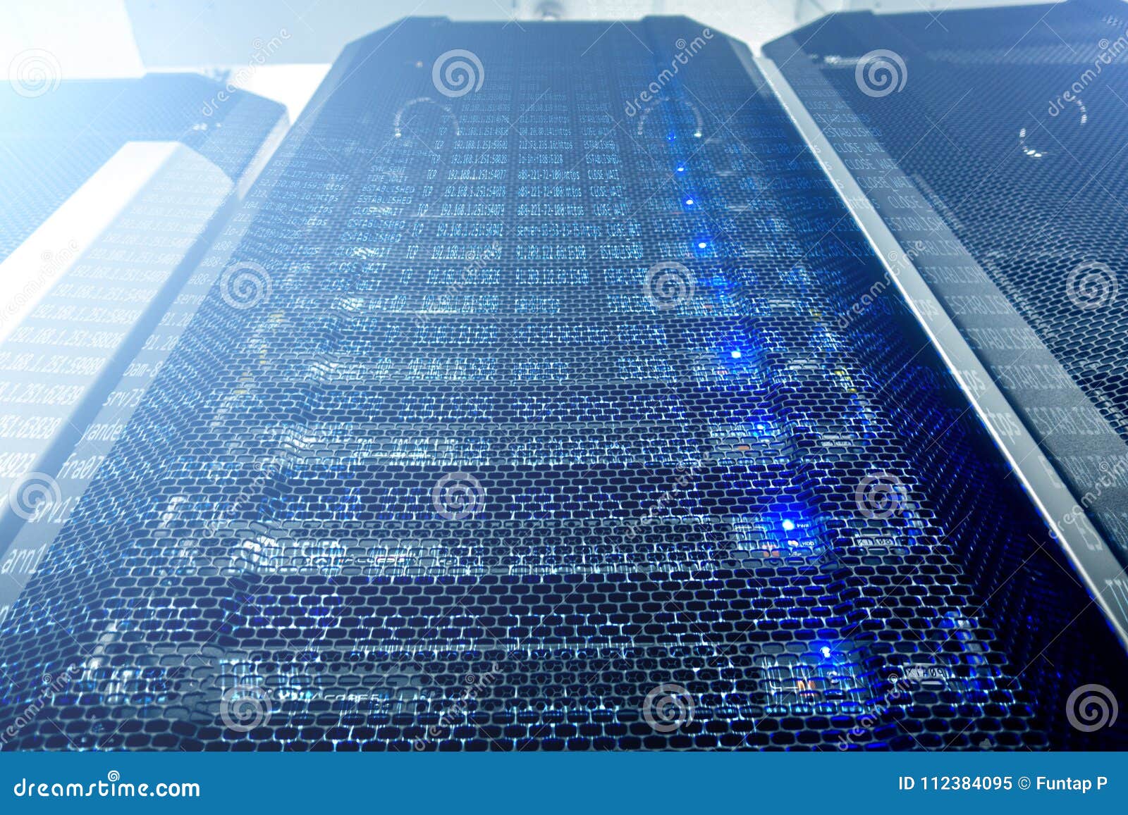 Modern Supercomputers in Computational Data Center. Stock Image - Image ...