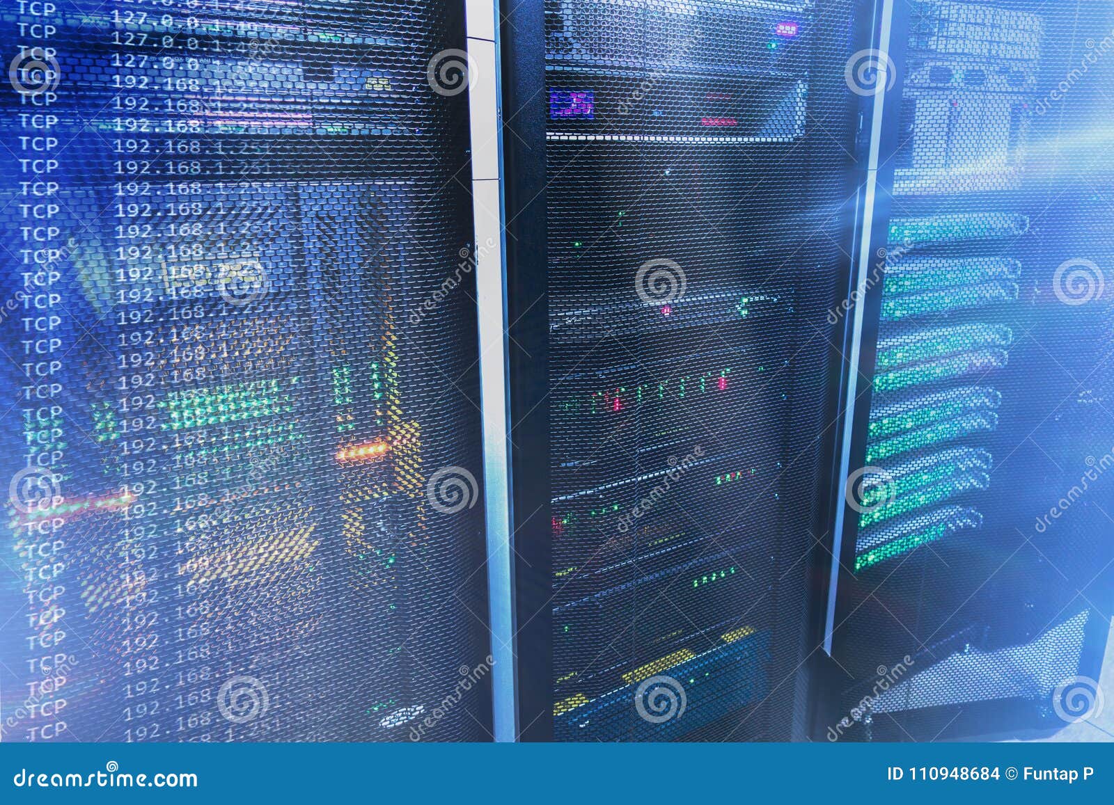 Modern Supercomputers in Computational Data Center. S Stock Photo ...