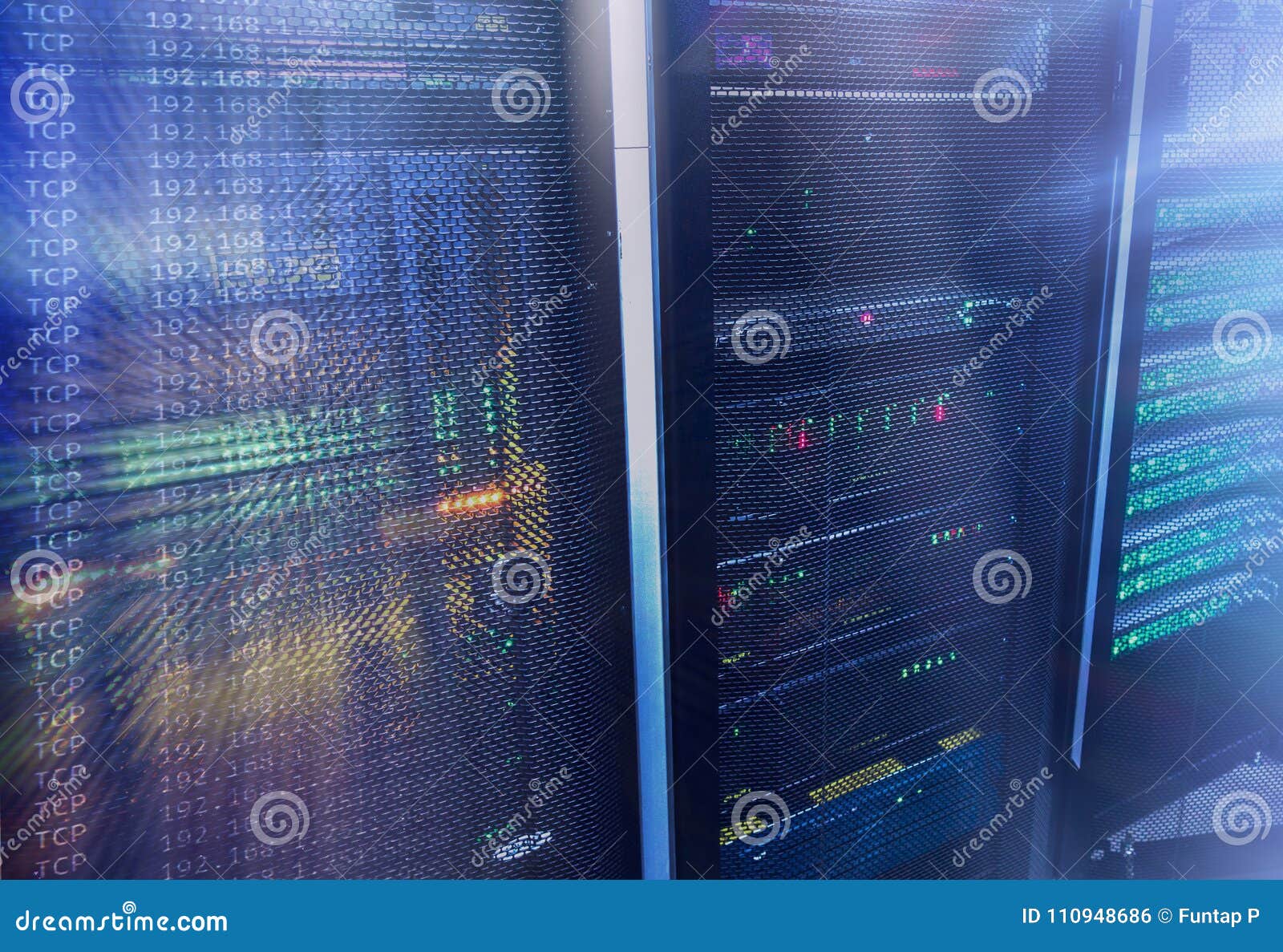 Modern Supercomputers in Computational Data Center. S Stock Photo ...