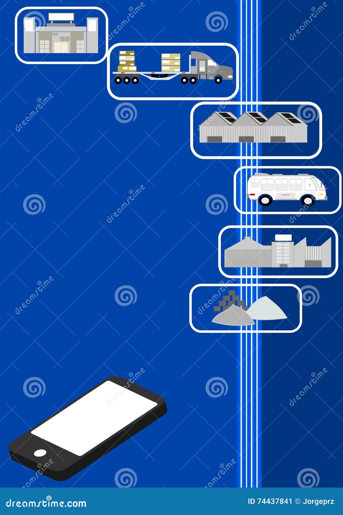 Modern Supply Chain Management (SCM) Stock Vector - Illustration of ...