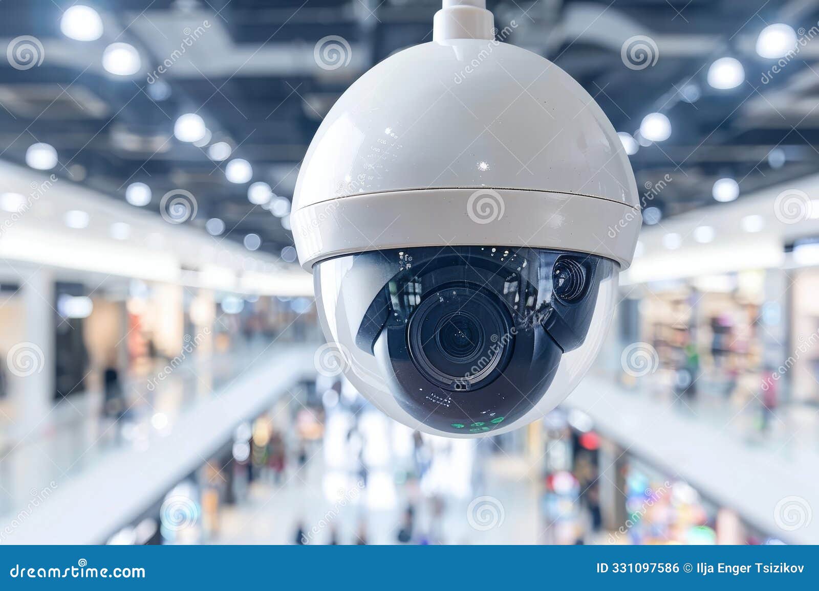 Modern Surveillance Camera In A Grocery Store Aisle Royalty-Free Stock ...