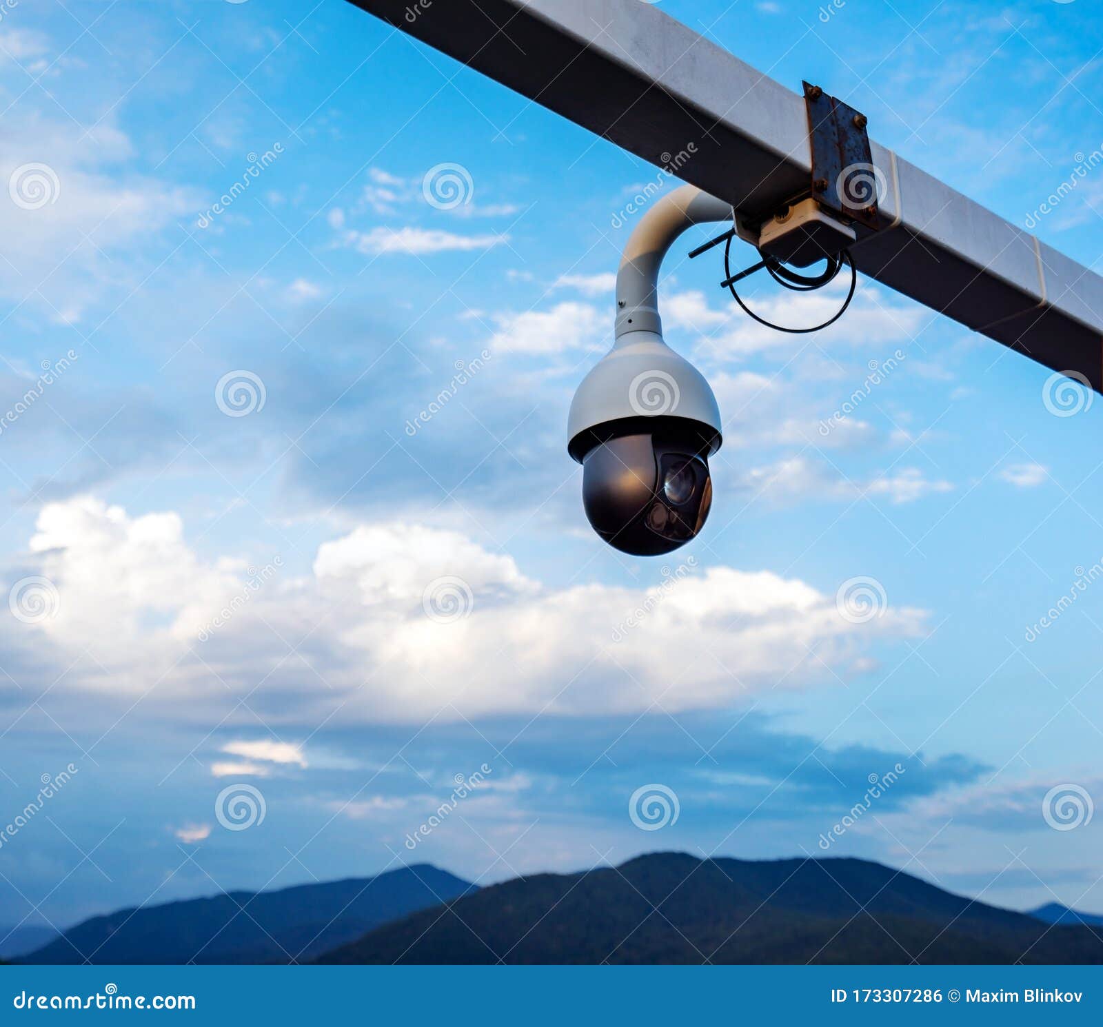Modern Surveillance Camera for Tracking and Security Stock Photo ...