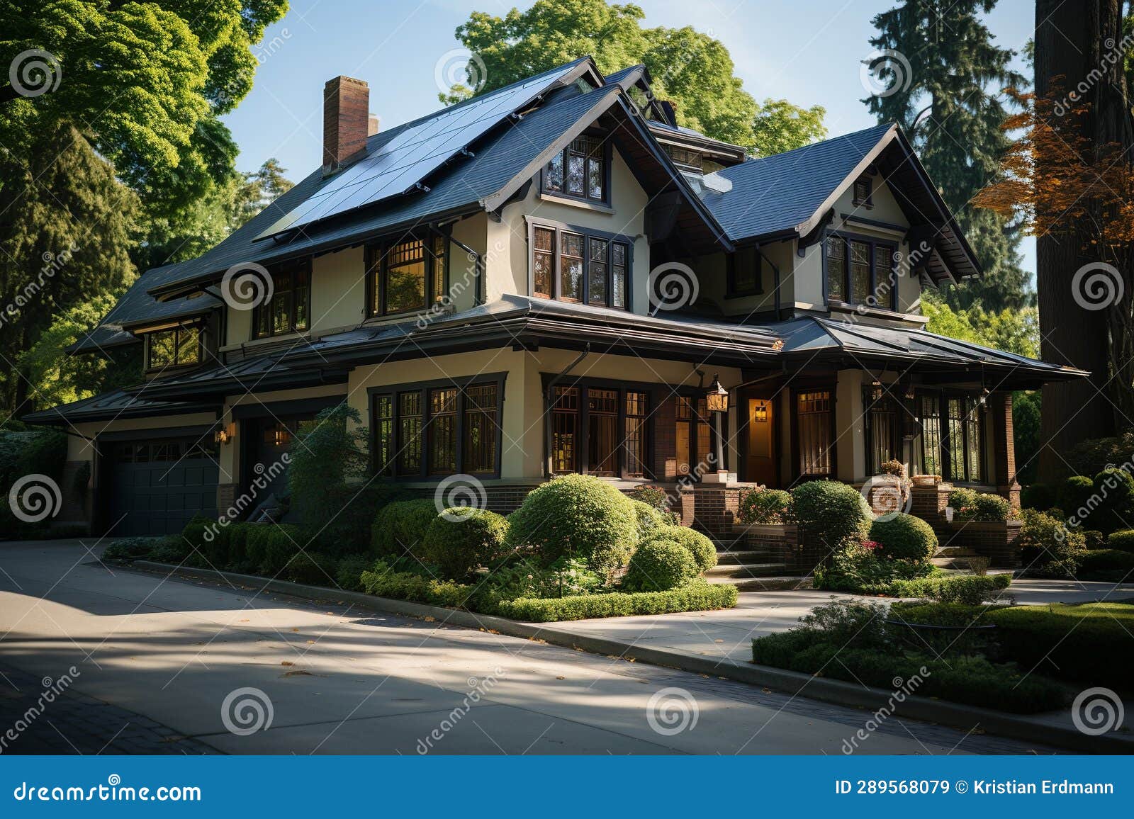 Modern Sustainable Living: House with Solar Panels and Electric Car ... Modern Sustainable Living: House with Solar Panels and Electric Car ...