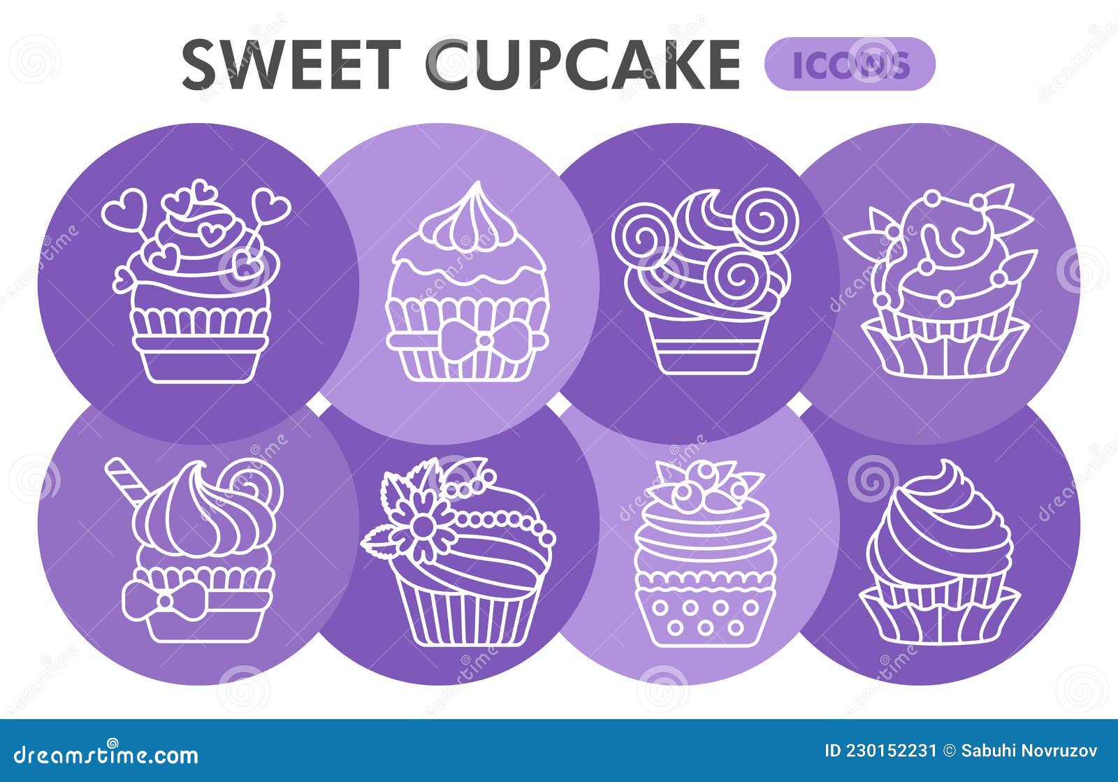Modern Sweet Cupcake Infographic Design Template. Muffin Inphographic ...