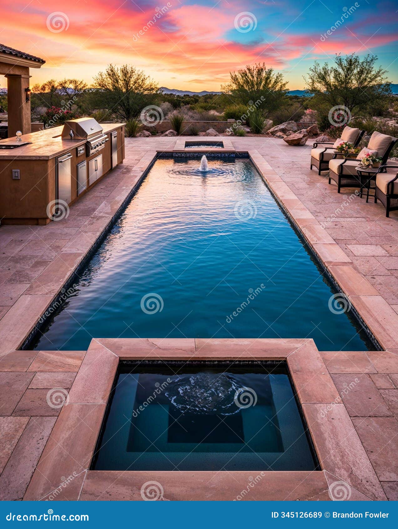 Custom Swimming Pool Design Stock Image - Image of greenery, designed ...
