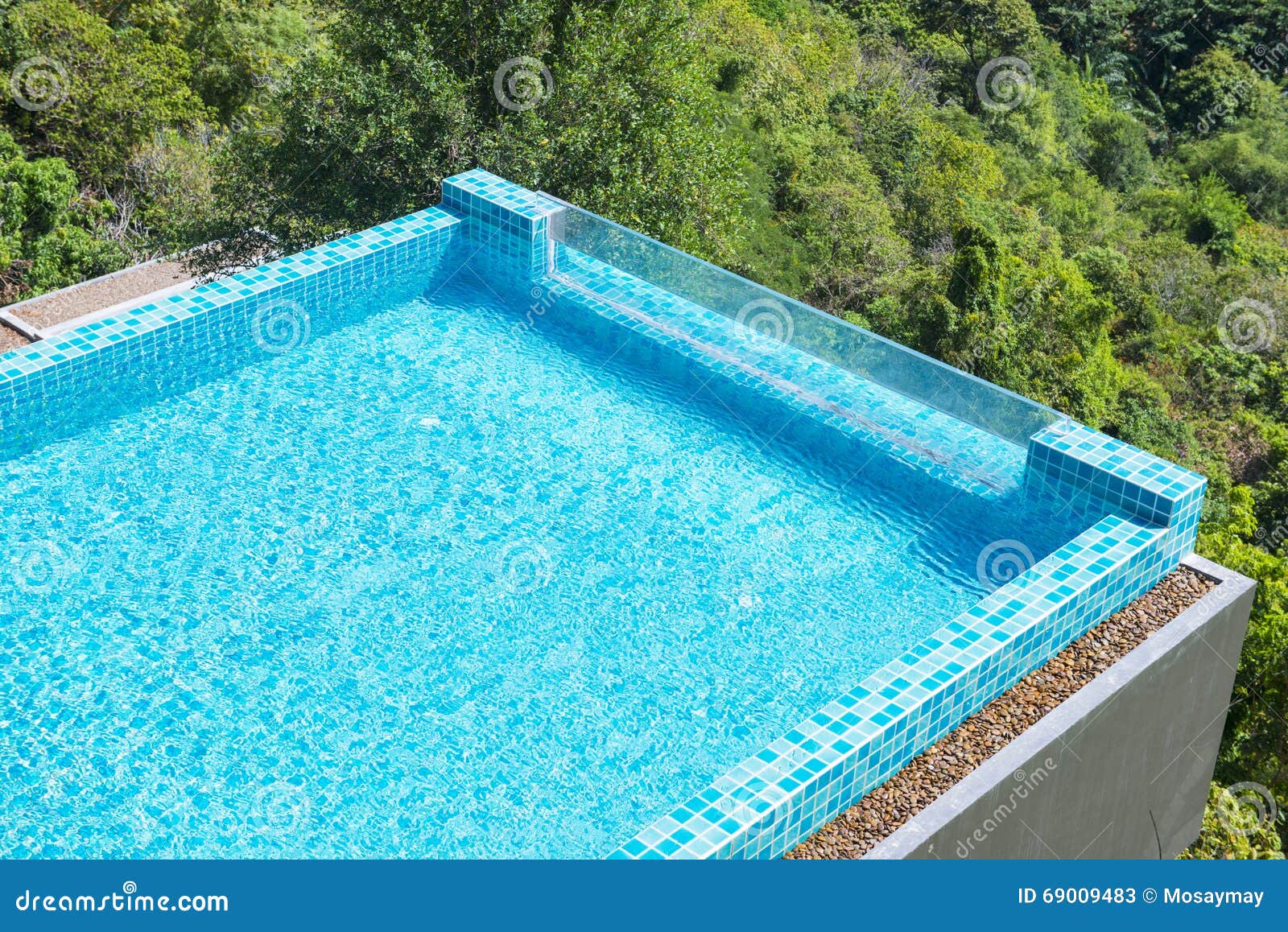 Modern Swimming Pool View from the Top Stock Image - Image of ...