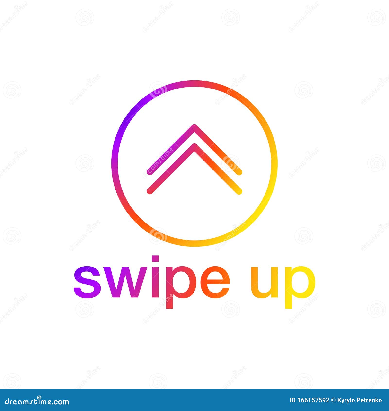 Modern Swipe Up Icon White Background Vector Stock Vector ...