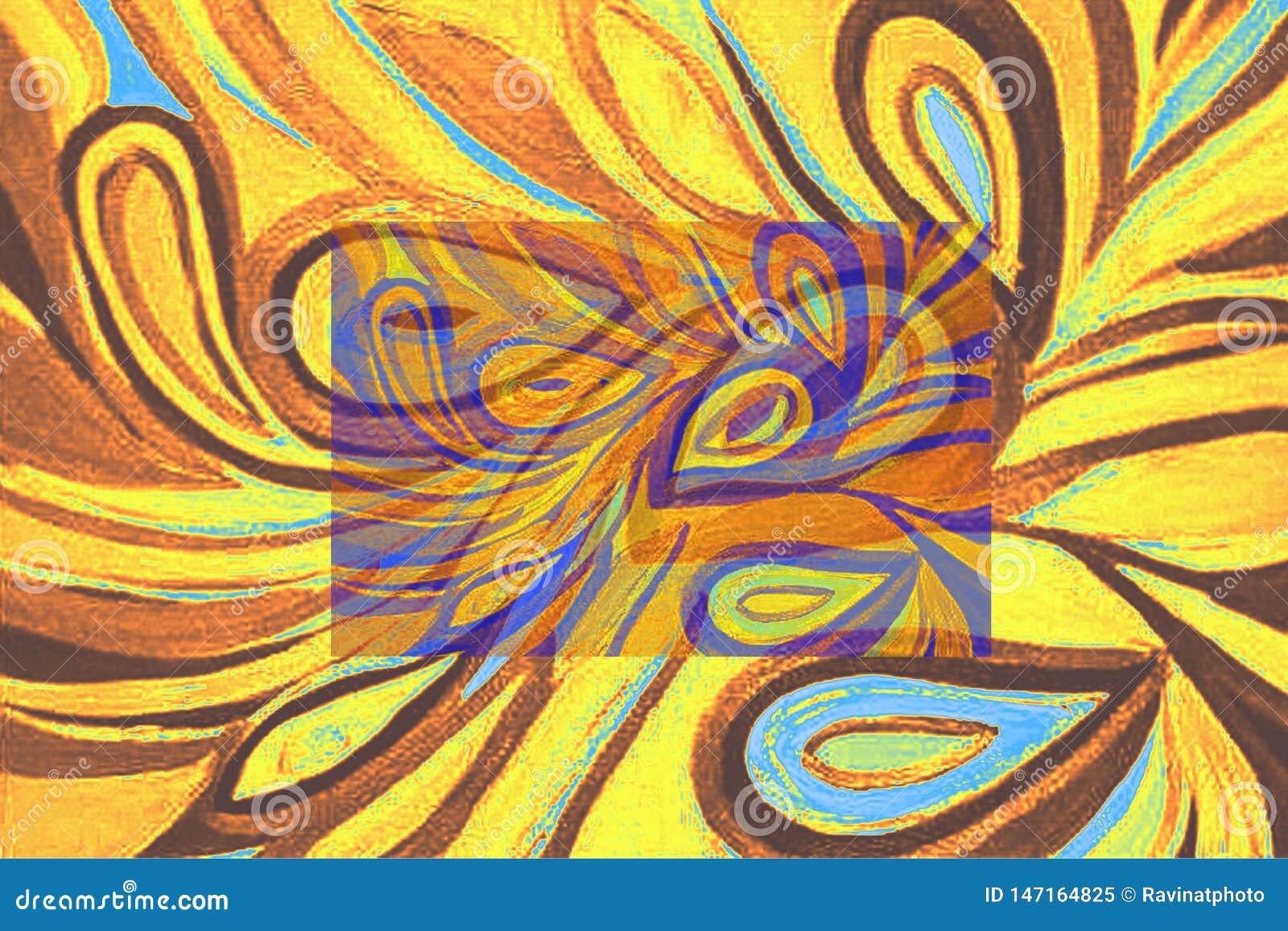 Modern Swirl Background Pattern in Yellow Stock Illustration ...