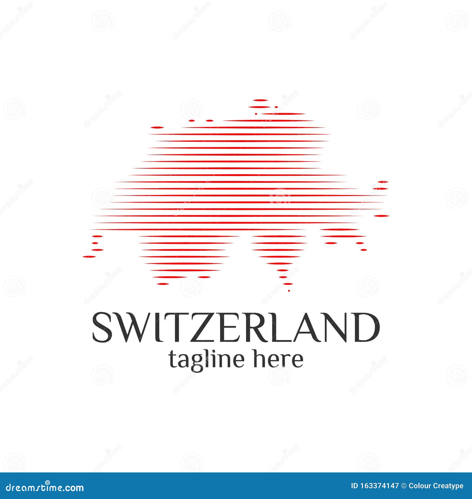 Modern Switzerland Map Wave Logo Template Designs Vector Illustration ...