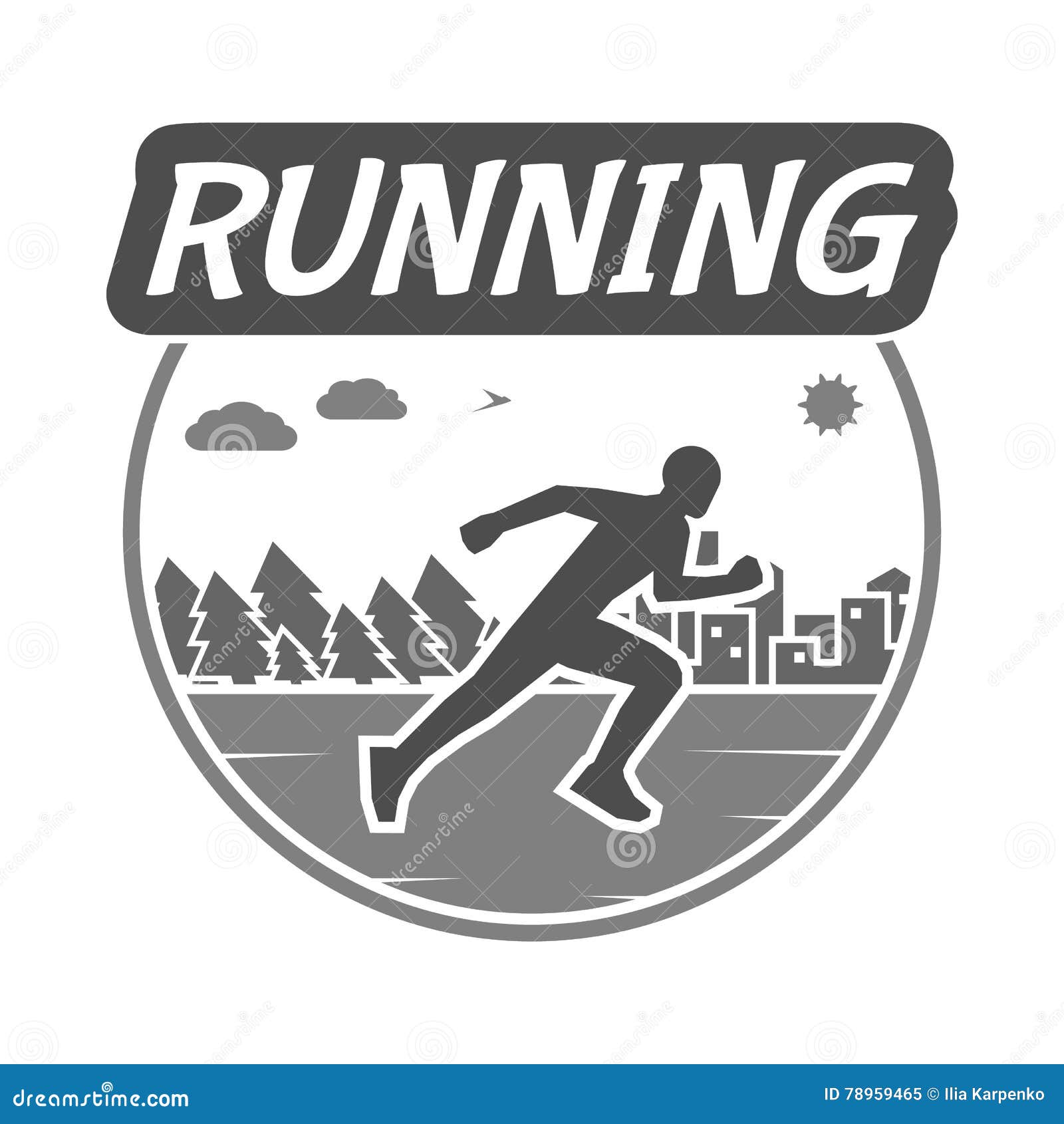 Modern Symbol and Logo for Run. Stock Illustration - Illustration of ...