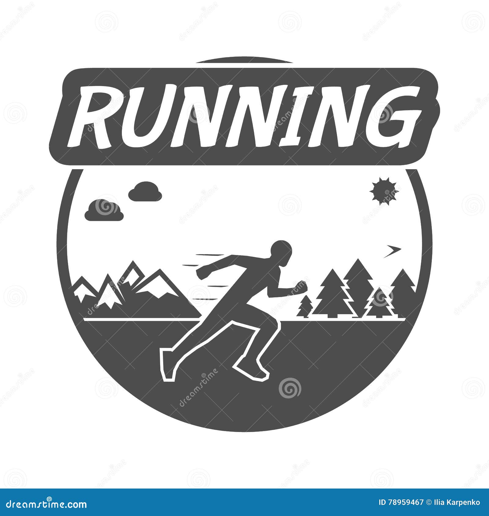 Modern Symbol and Logo for Run. Stock Illustration - Illustration of ...