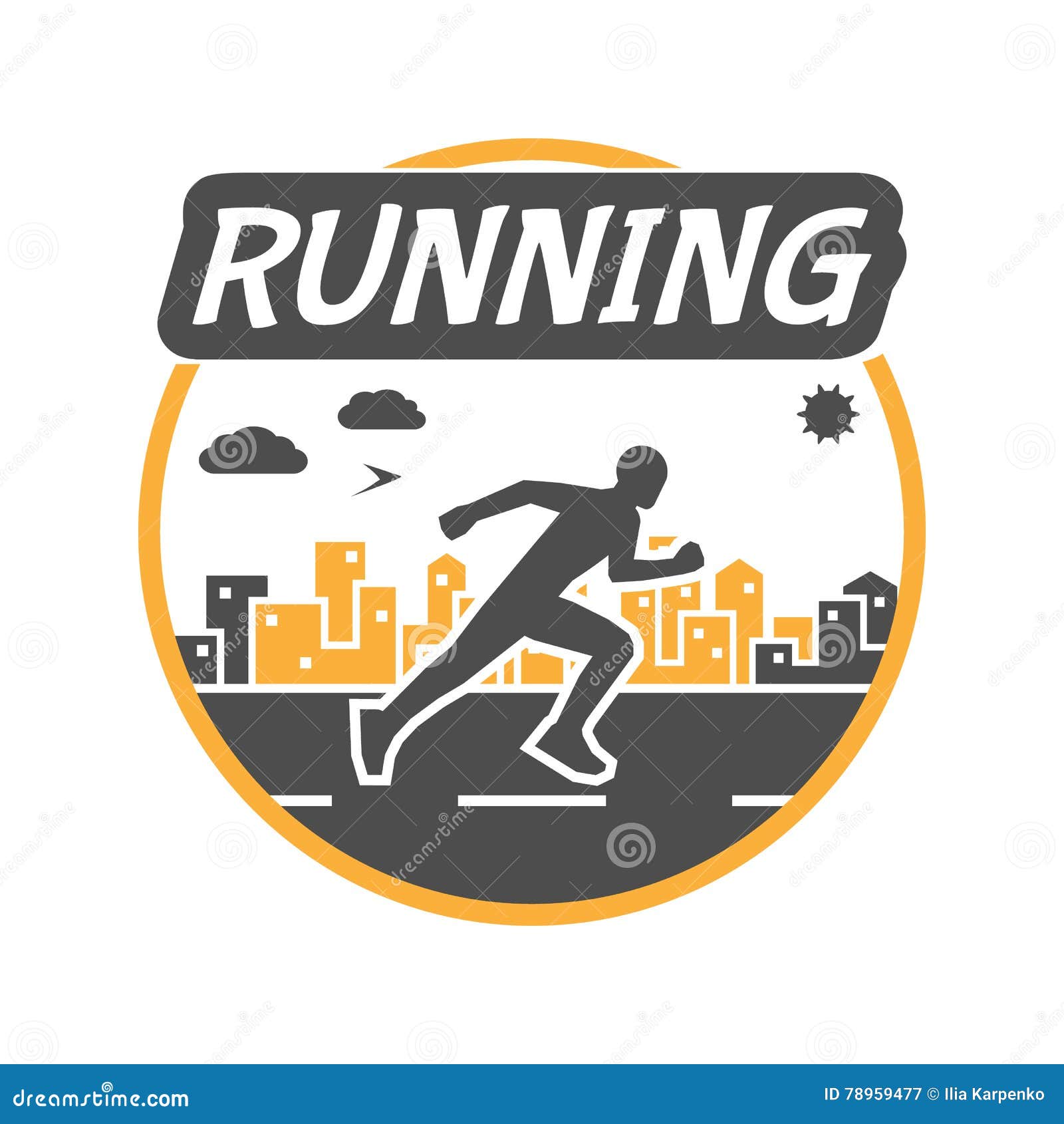 Modern Symbol and Logo for Run. Stock Illustration - Illustration of ...