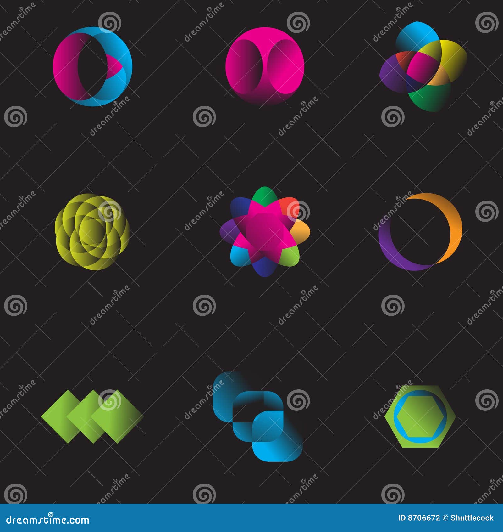 Modern Symbol Of The Crescent Moon With Decorations, Stylized Drawing ...