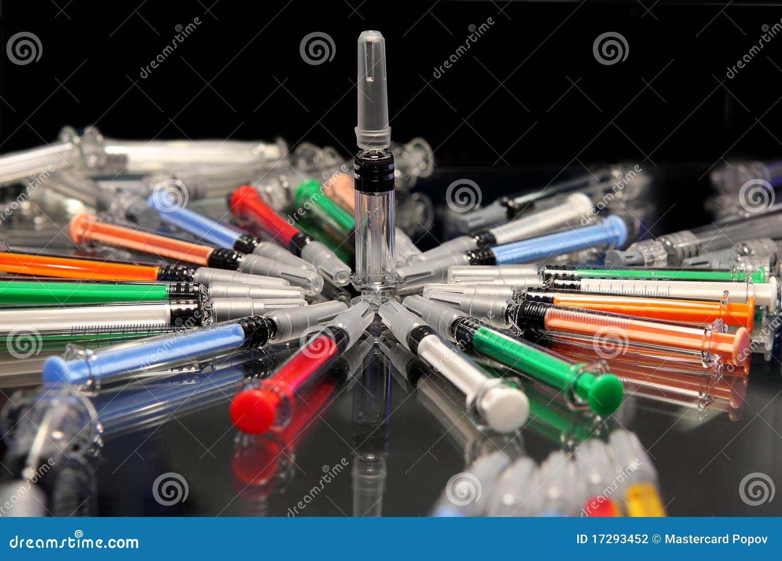 Modern syringes stock photo. Image of syringe, refraction - 17293452