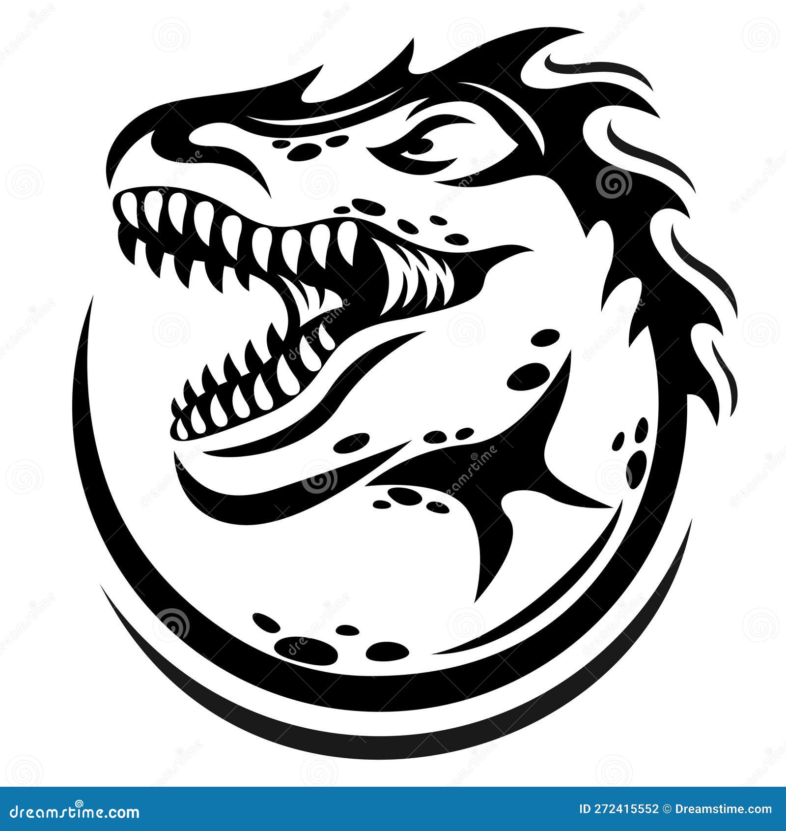 Modern T-Rex Logo. Vector Illustration Stock Vector - Illustration of ...