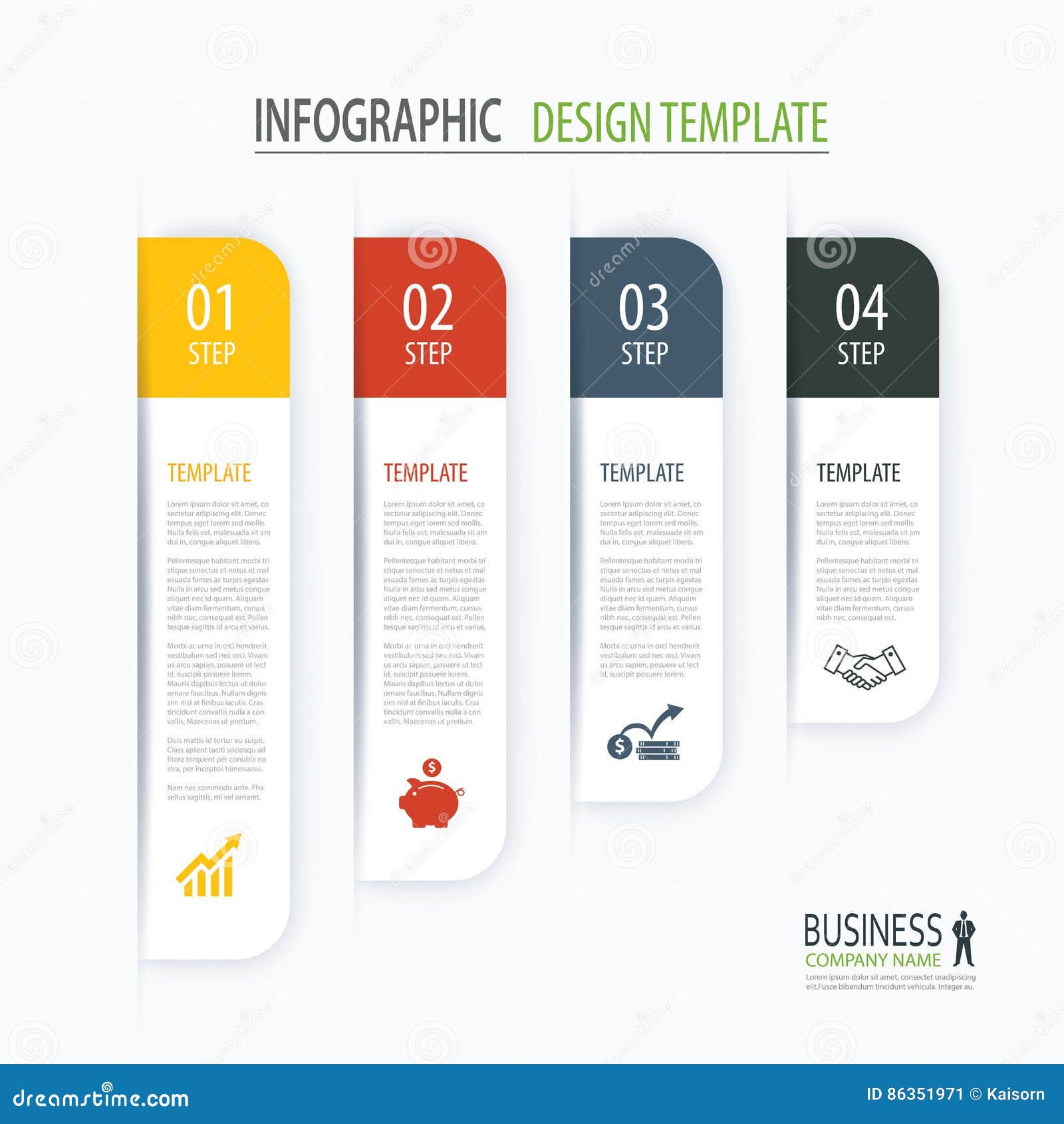 Modern Tab Index Infographic Options Template with Paper Sheets. Stock ...